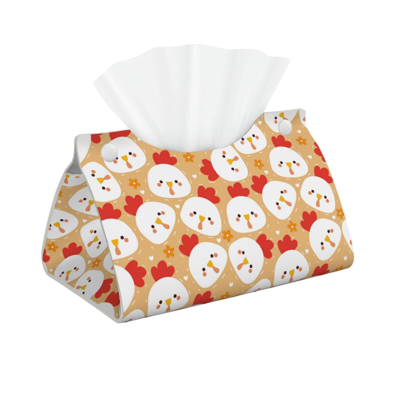 Leather Tissue Box Cover - Cartoon Chicken Long PVC Tissue Box Holder ...