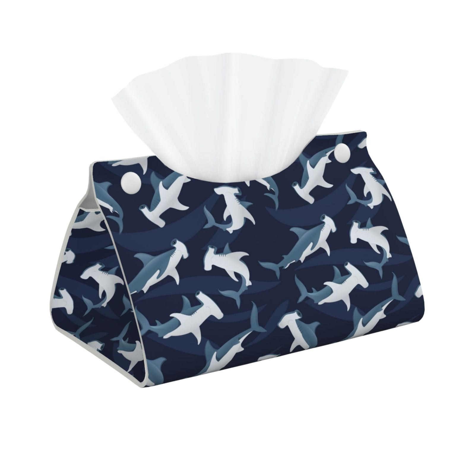 Leather Tissue Box Cover - Cartoon Cute Hammerhead Shark Long PVC ...