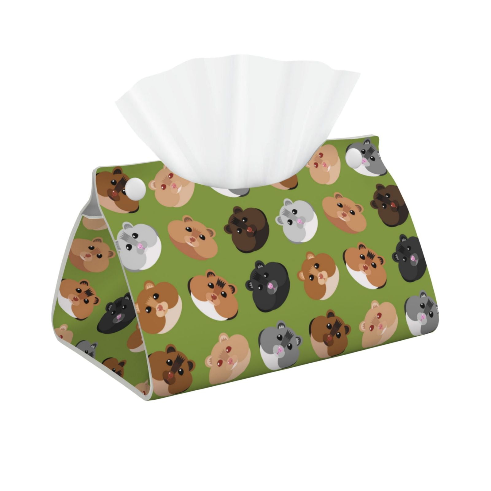 Leather Tissue Box Cover - Cartoon Cute Hamster Face Long PVC Tissue ...
