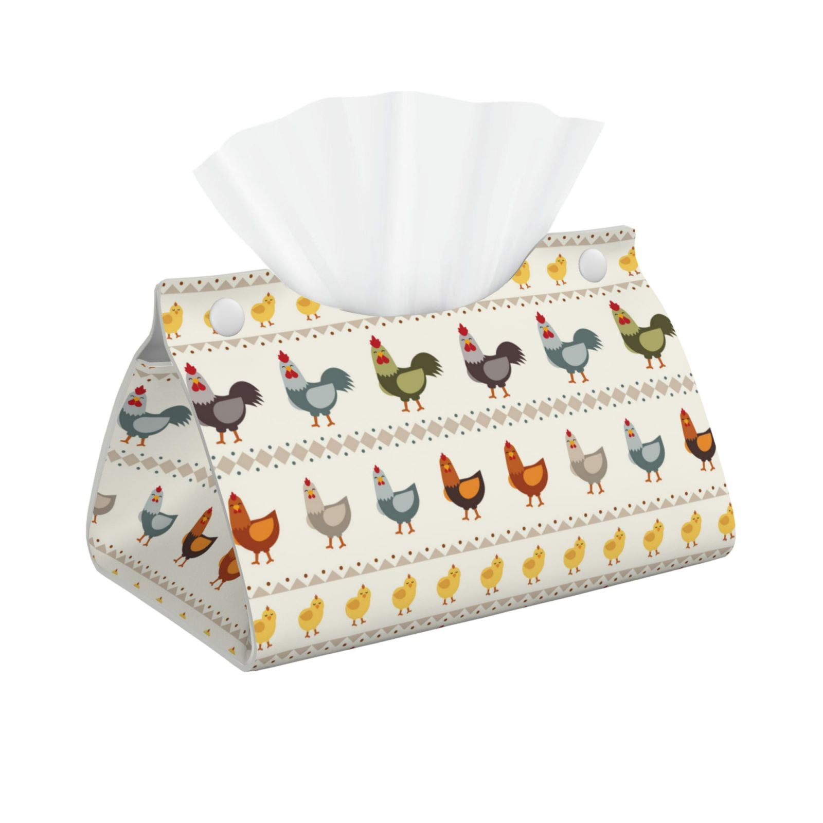 Leather Tissue Box Cover - Cartoon Cute Rooster Chick Long PVC Tissue ...