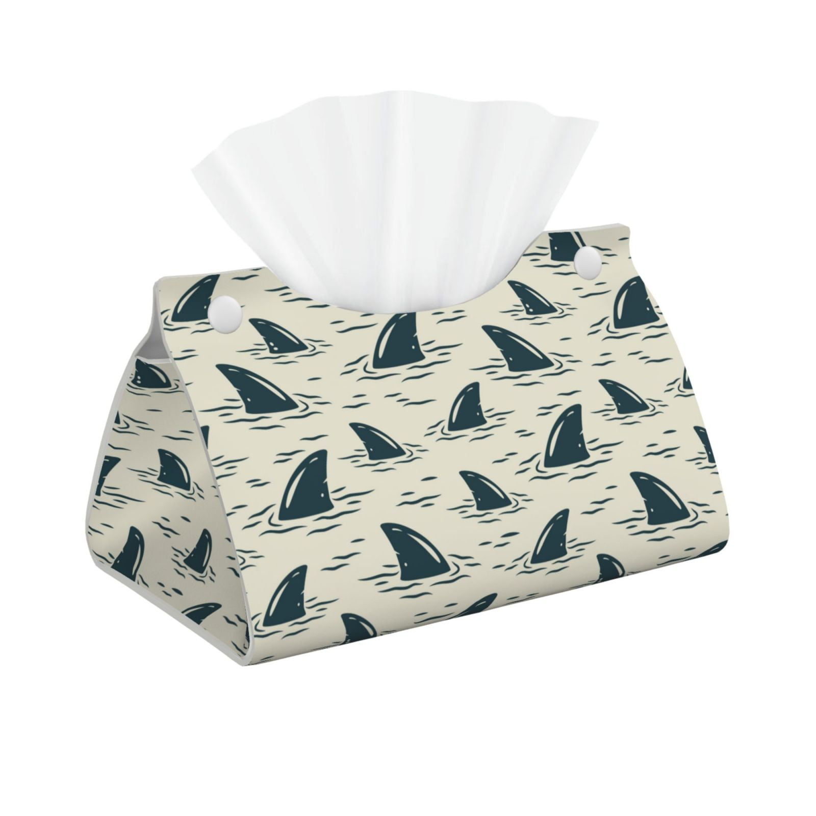 Leather Tissue Box Cover - Cartoon Wavy Shark Fin Long PVC Tissue Box ...