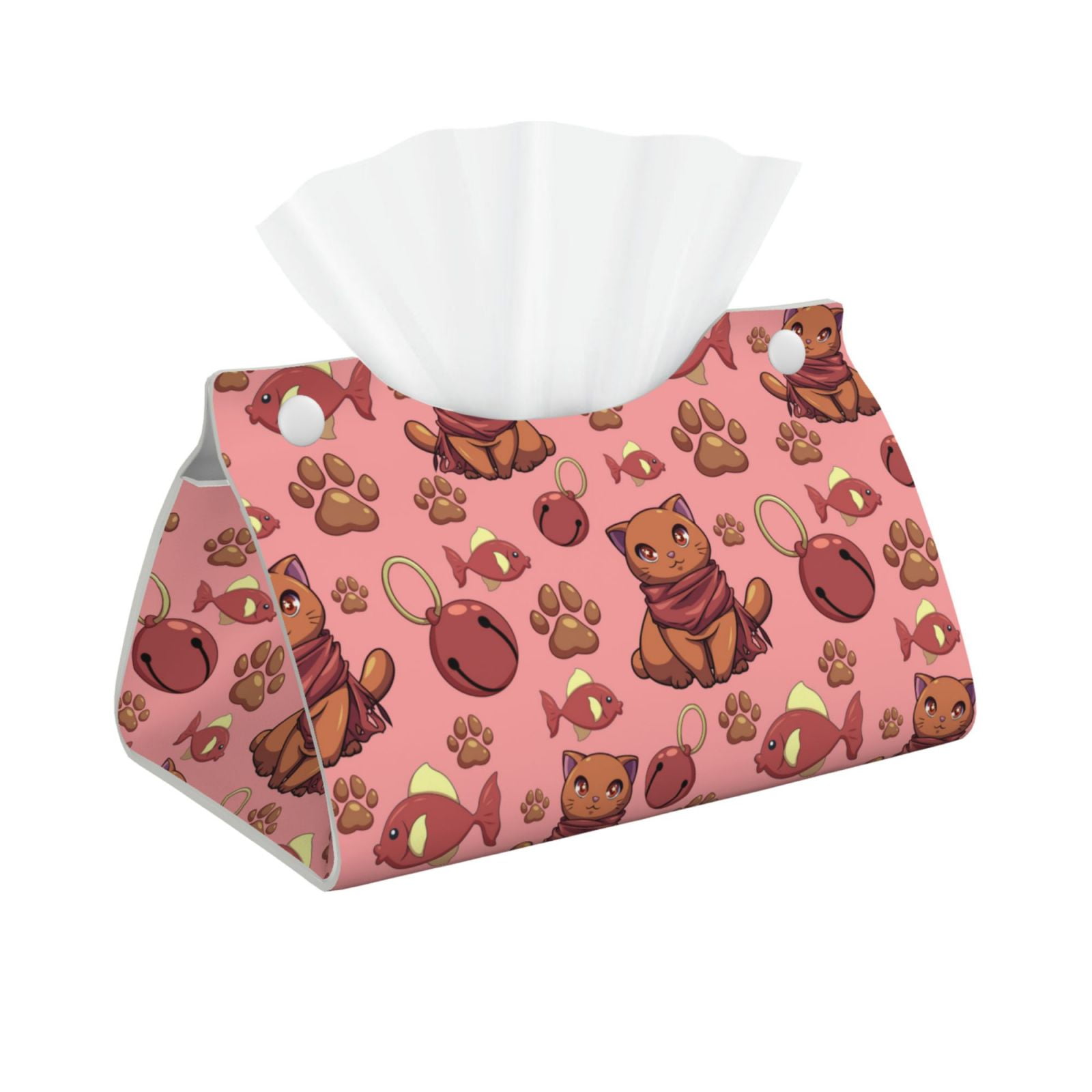 Leather Tissue Box Cover - Classic Katong Cat Fish Pink Long PVC Tissue ...