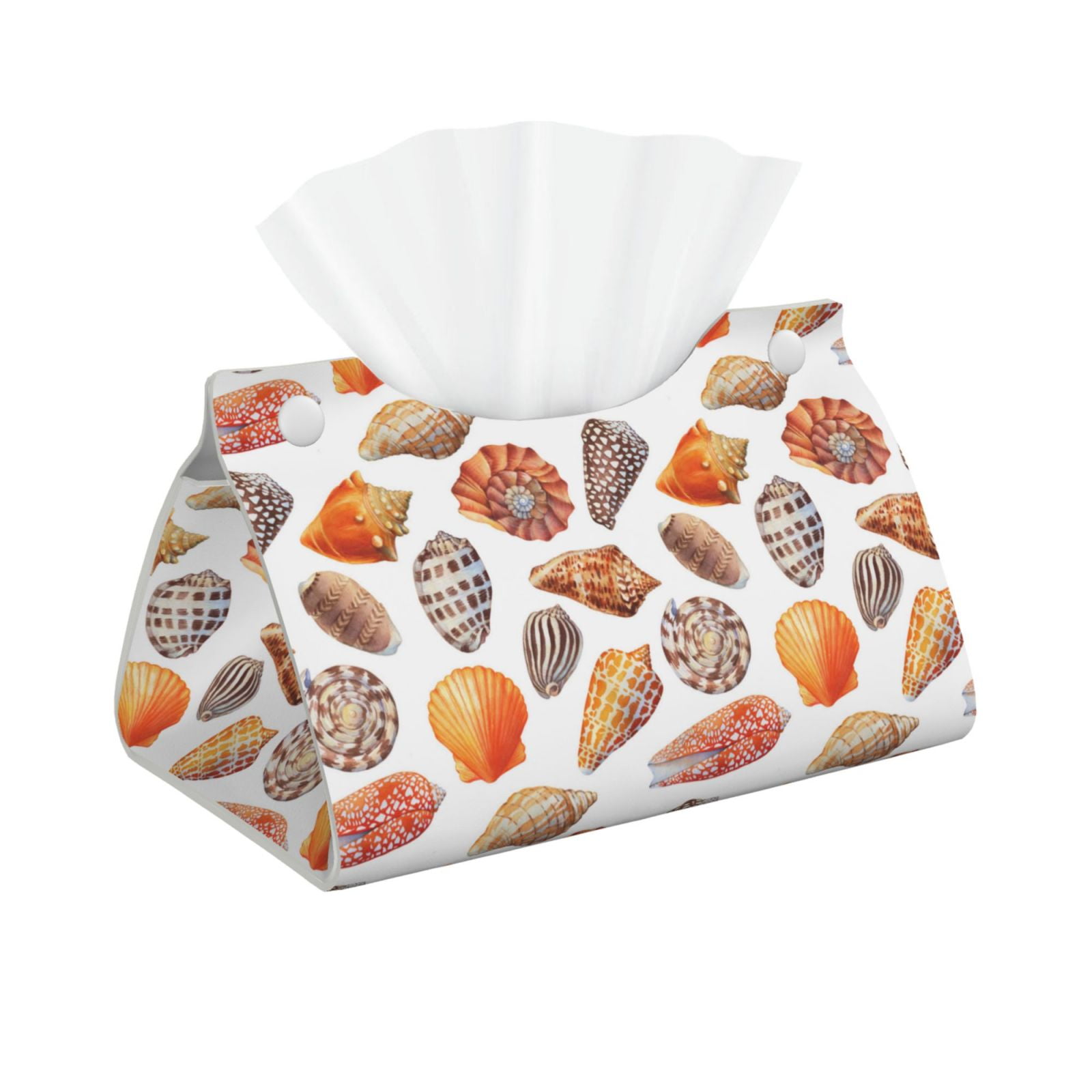Leather Tissue Box Cover - Conch Shell No.J914 Long PVC Tissue Box ...