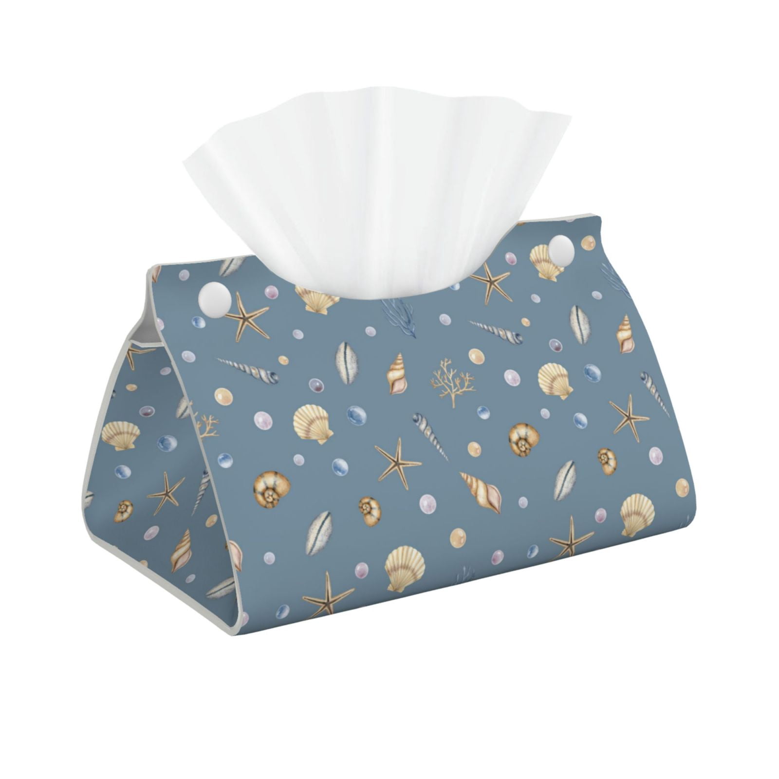 Leather Tissue Box Cover - Conch Shell No.J932 Long PVC Tissue Box ...