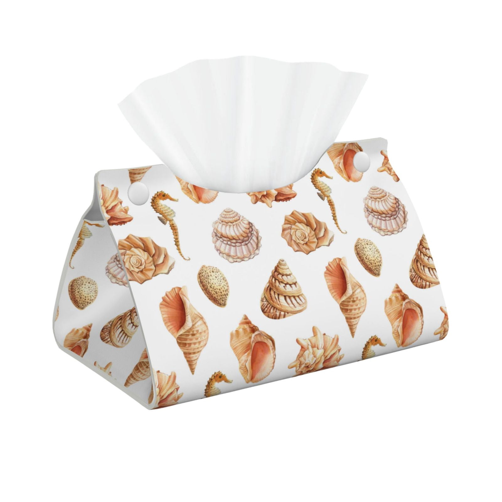 Leather Tissue Box Cover - Conch Shell No.J937 Long PVC Tissue Box ...