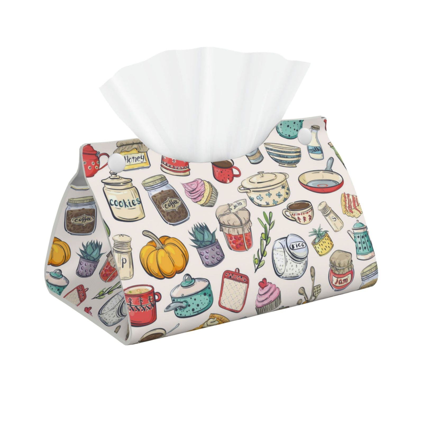 Leather Tissue Box Cover - Cooking Utensils Long PVC Tissue Box Holder ...