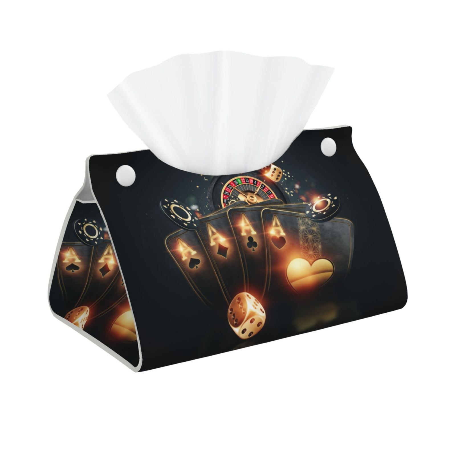 Leather Tissue Box Cover - Creative Casino Long PVC Tissue Box Holder ...