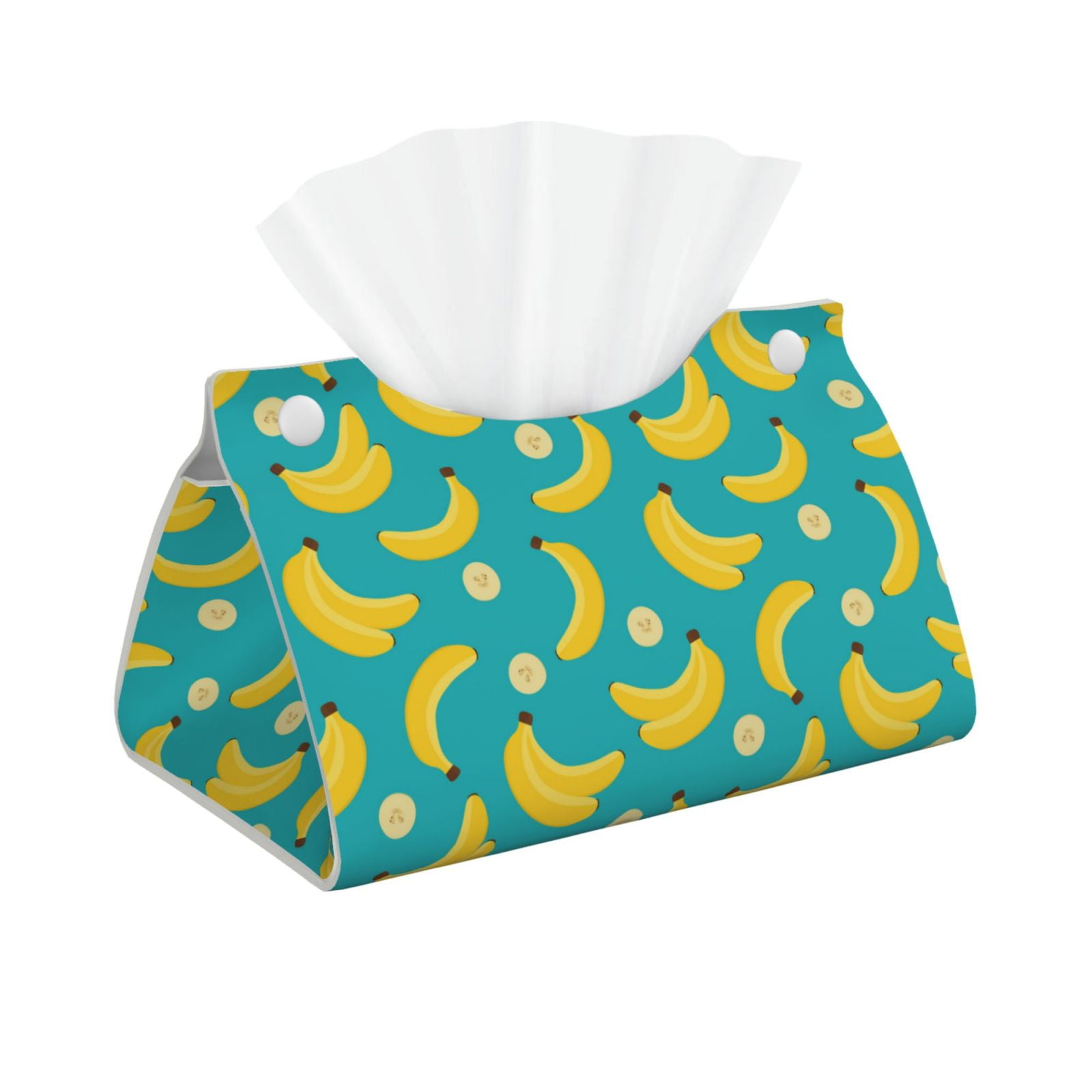 Leather Tissue Box Cover - Cute Banana Ice Blue Long PVC Tissue Box ...