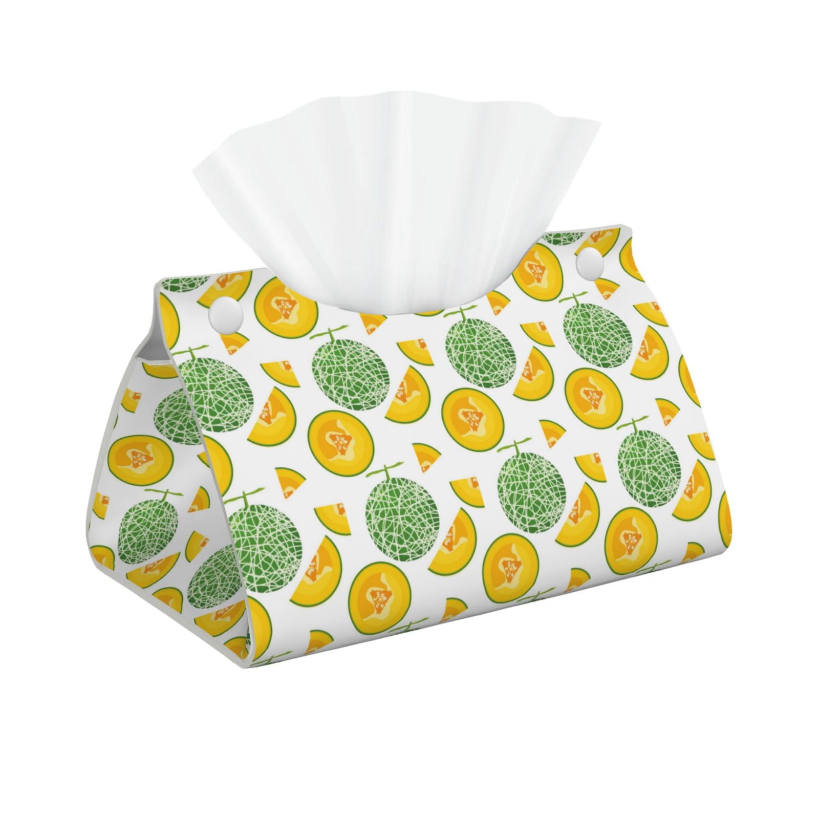 Leather Tissue Box Cover - Cute Cantaloupe Juicy Long PVC Tissue Box ...