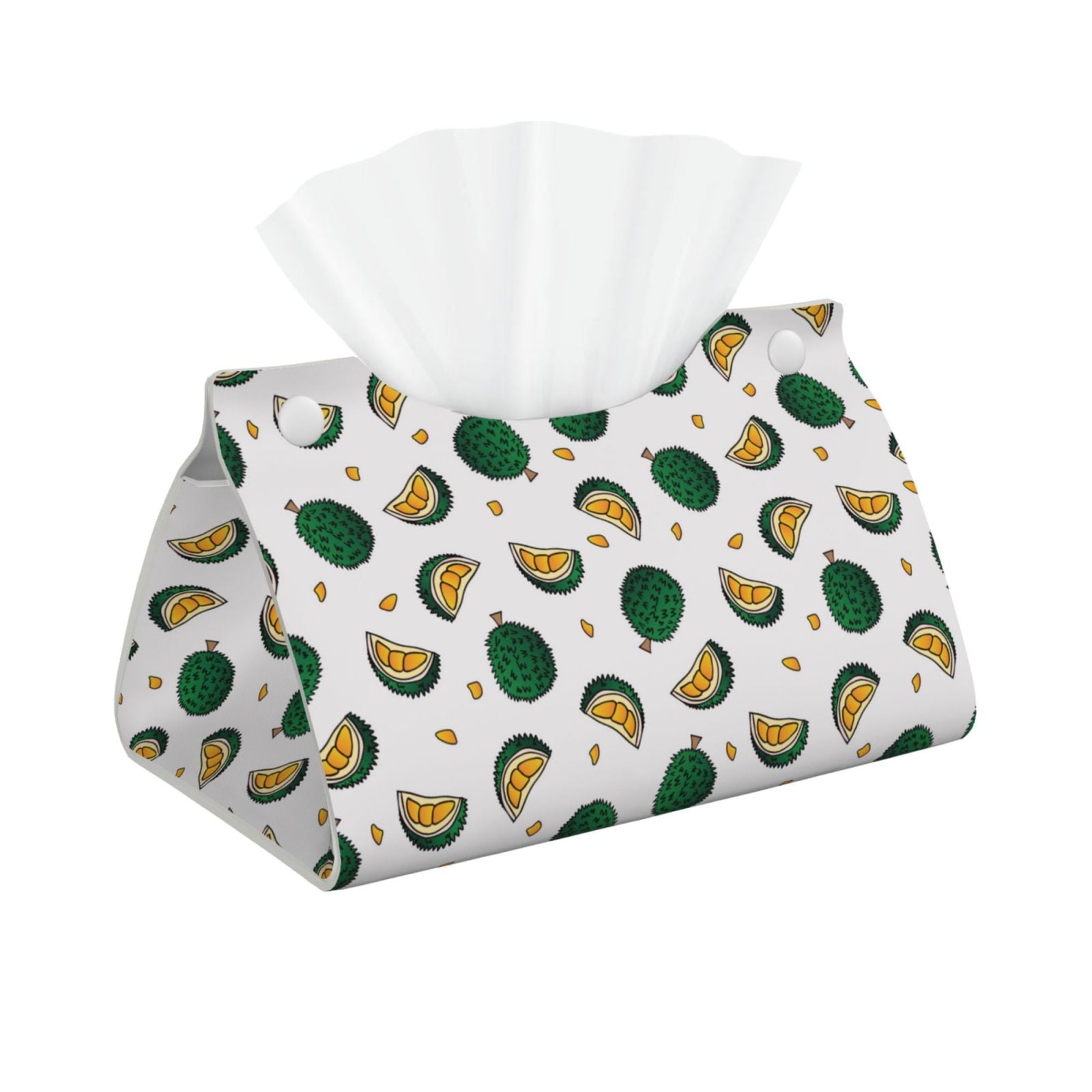 Leather Tissue Box Cover - Cute Dark Blue Durian Long PVC Tissue Box ...