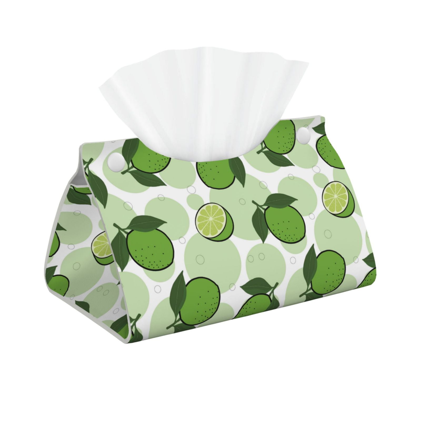 Leather Tissue Box Cover - Cute Juicy Limes Long PVC Tissue Box Holder ...