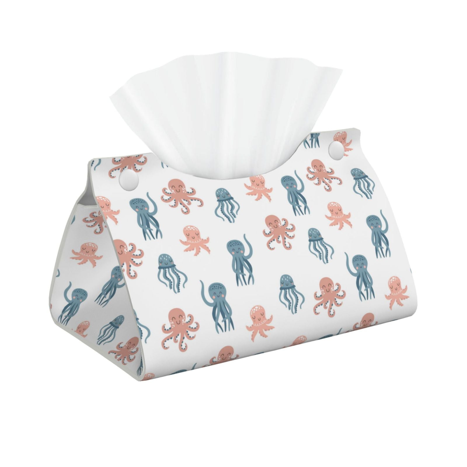 Leather Tissue Box Cover - Cute Octopus Long PVC Tissue Box Holder for ...