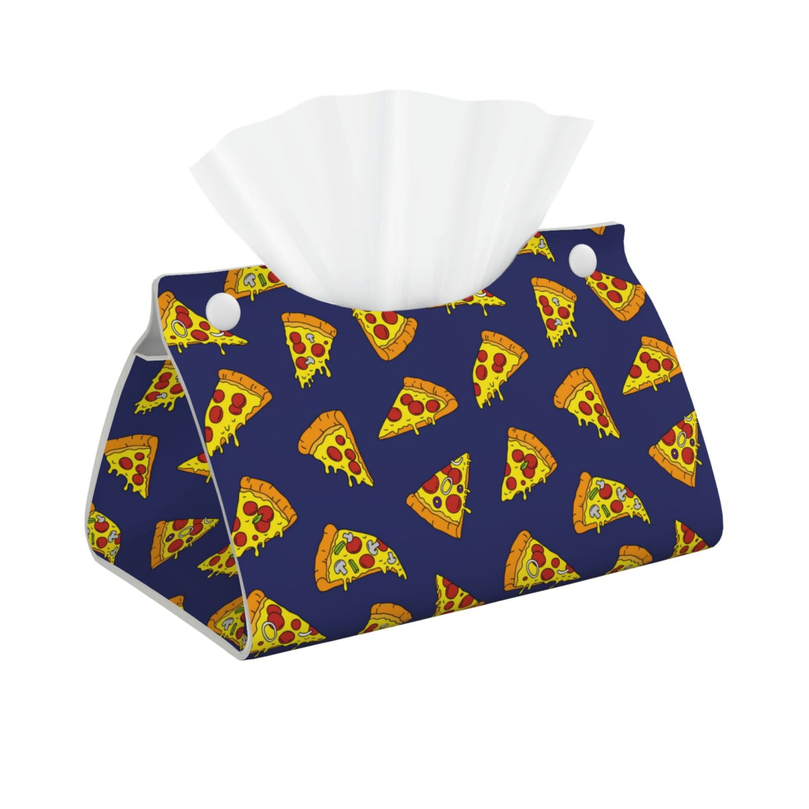 Leather Tissue Box Cover - Cute Pizza Sausage Long PVC Tissue Box ...
