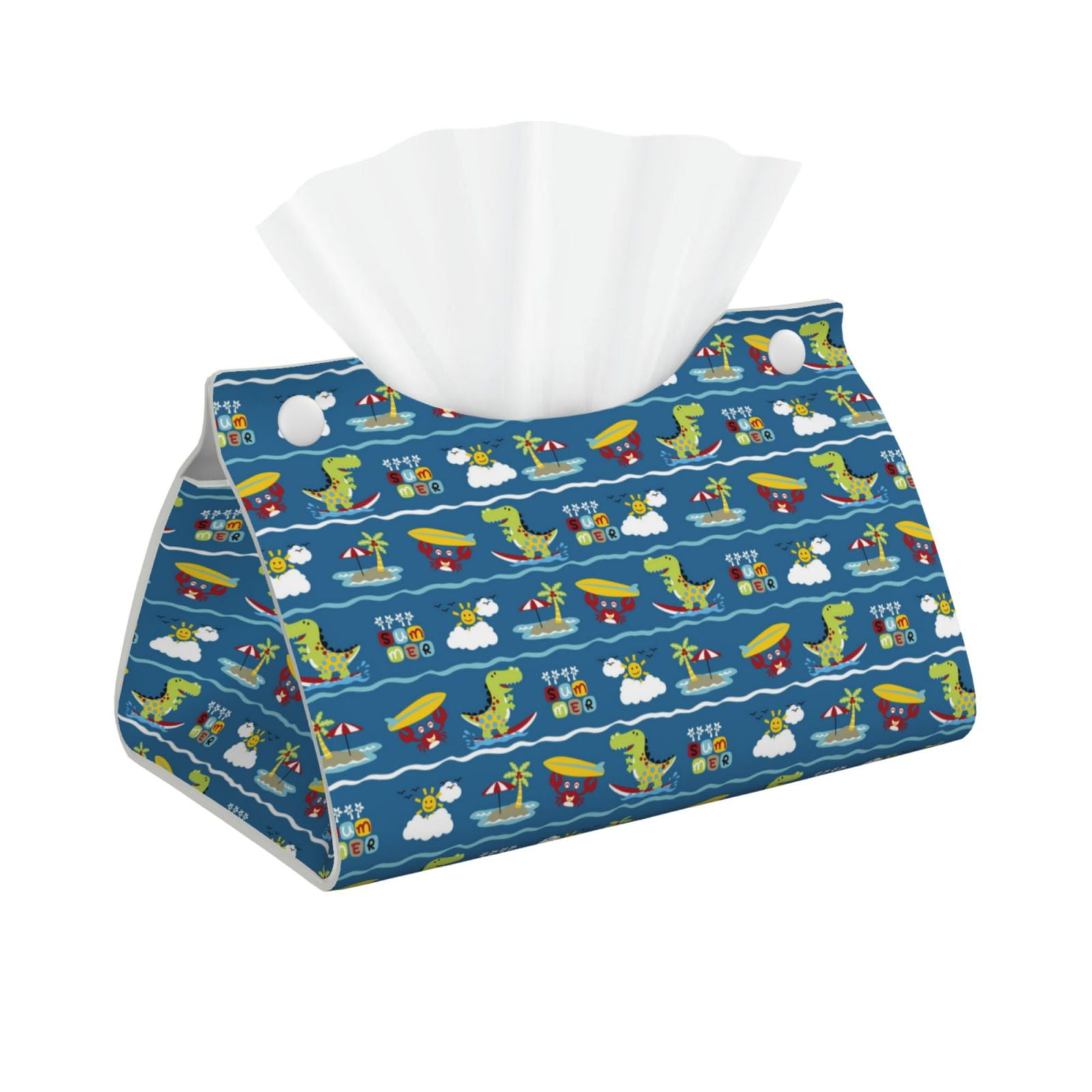 Leather Tissue Box Cover - Dinosaur Coconut Crab Long PVC Tissue Box ...