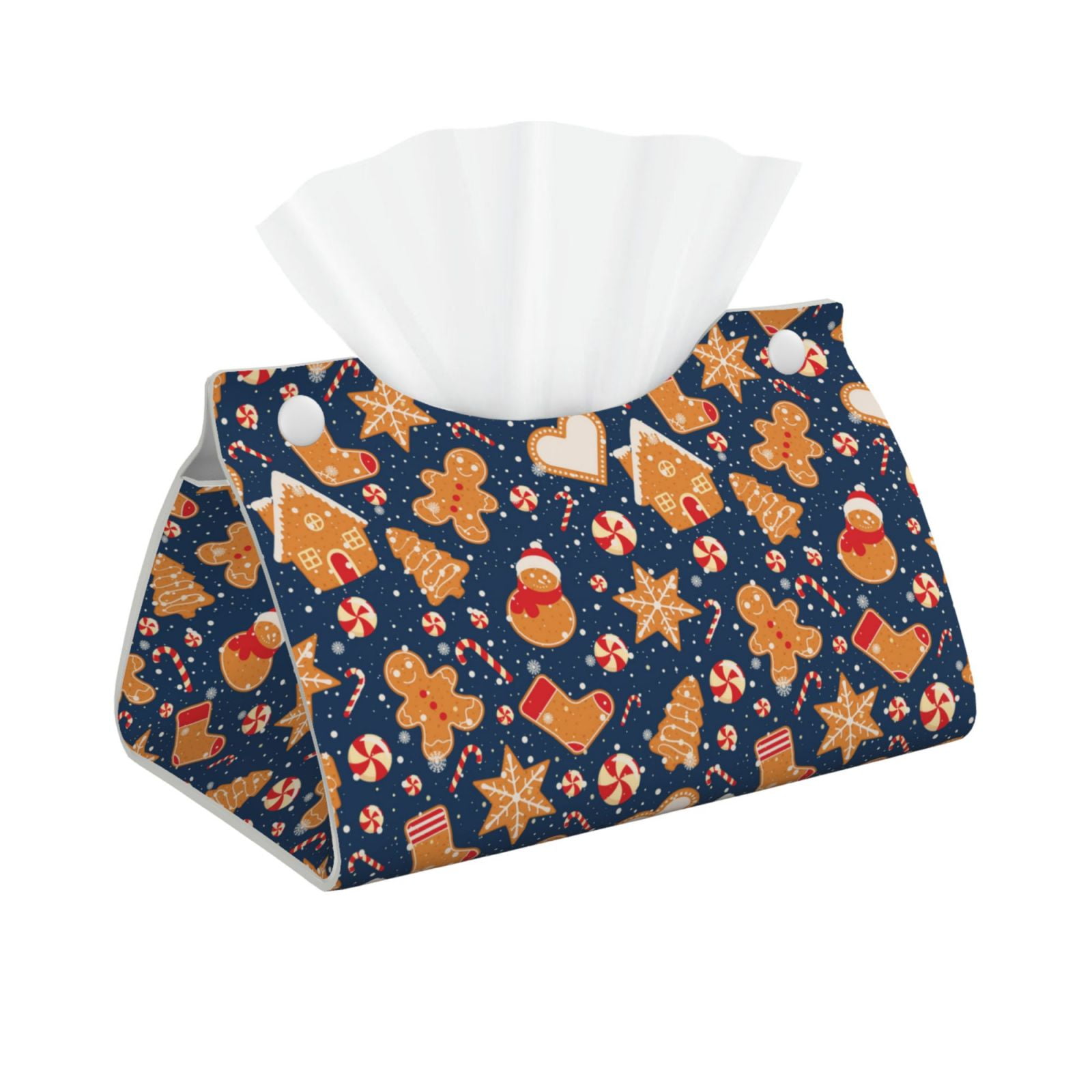 Leather Tissue Box Cover - Gingerbread Delights Long PVC Tissue Box ...