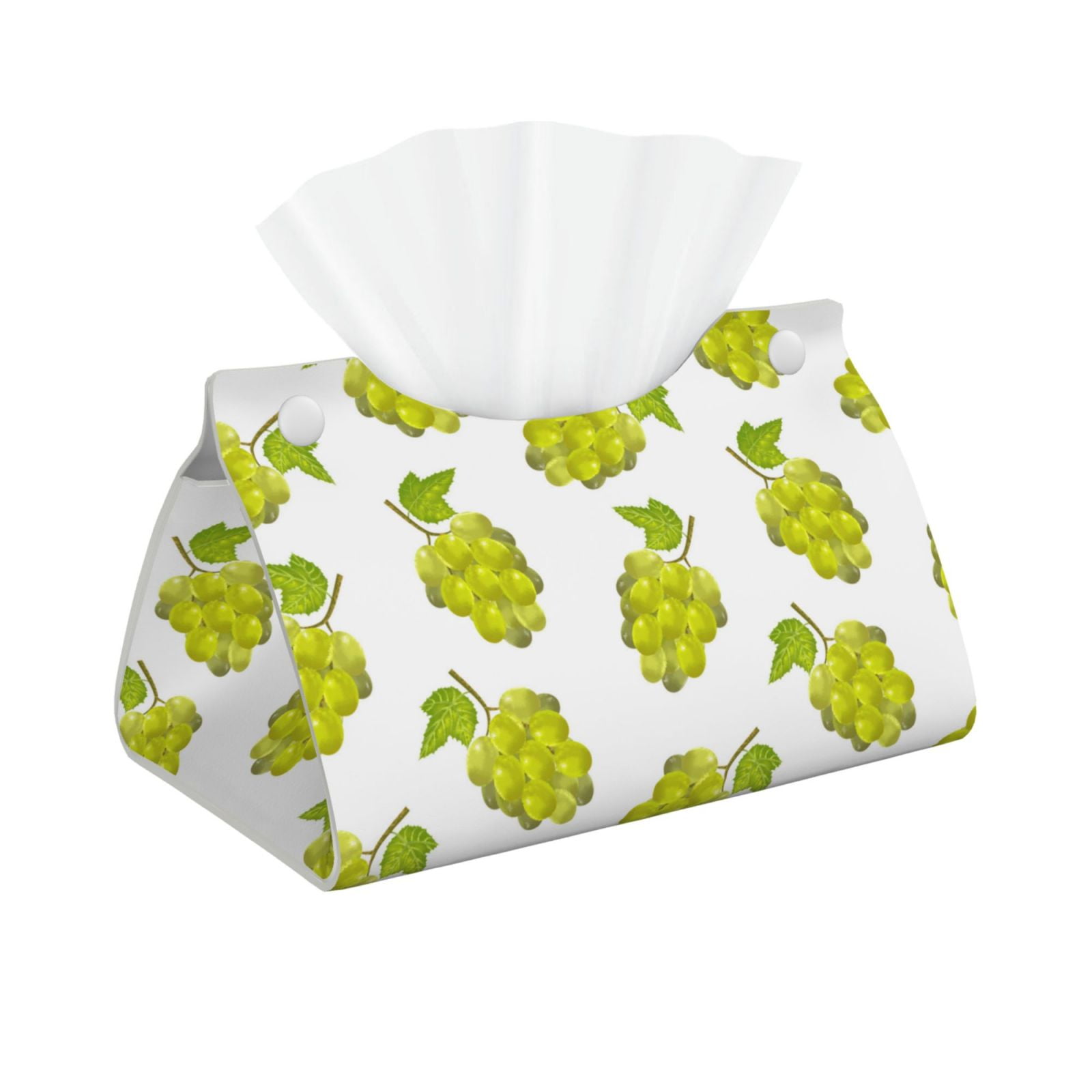 Leather Tissue Box Cover - Grape Print yellow Long PVC Tissue Box ...