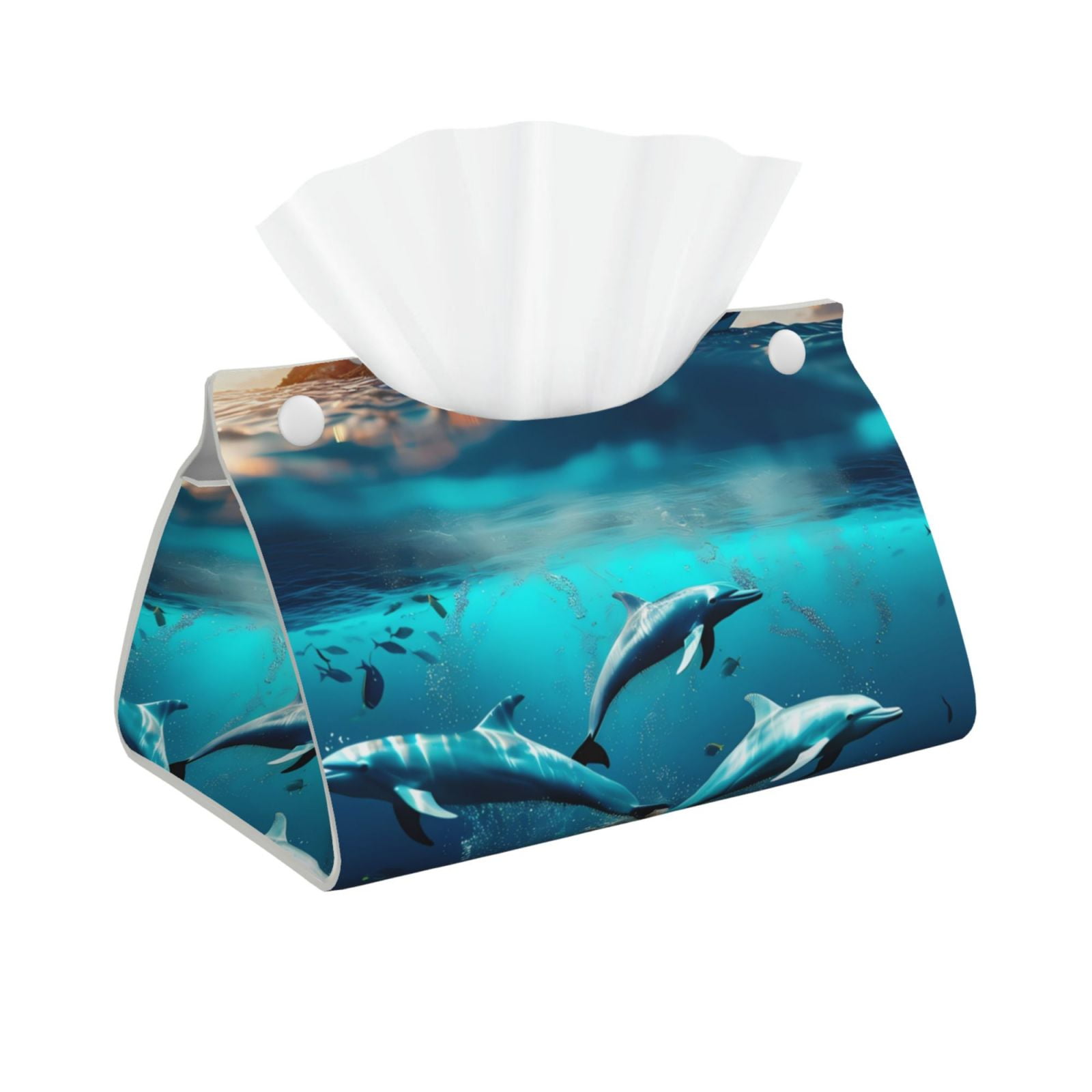Leather Tissue Box Cover - Hawaiian Ship Dolphin Long PVC Tissue Box ...