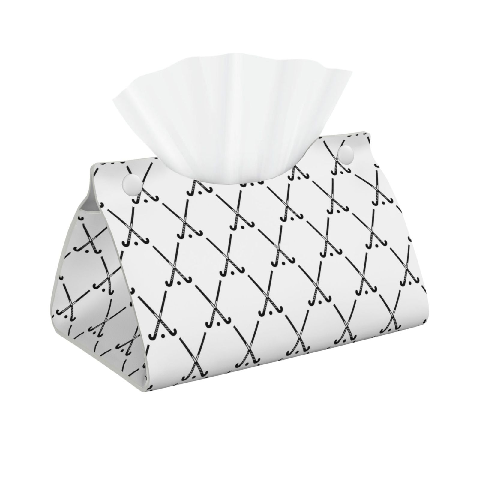 Leather Tissue Box Cover - Hockey Stick black Long PVC Tissue Box ...
