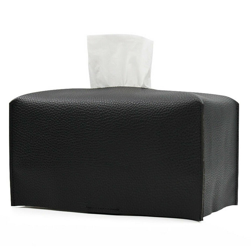 Leather Tissue Box Cover Holder Square Tissues Case Roll Paper ...