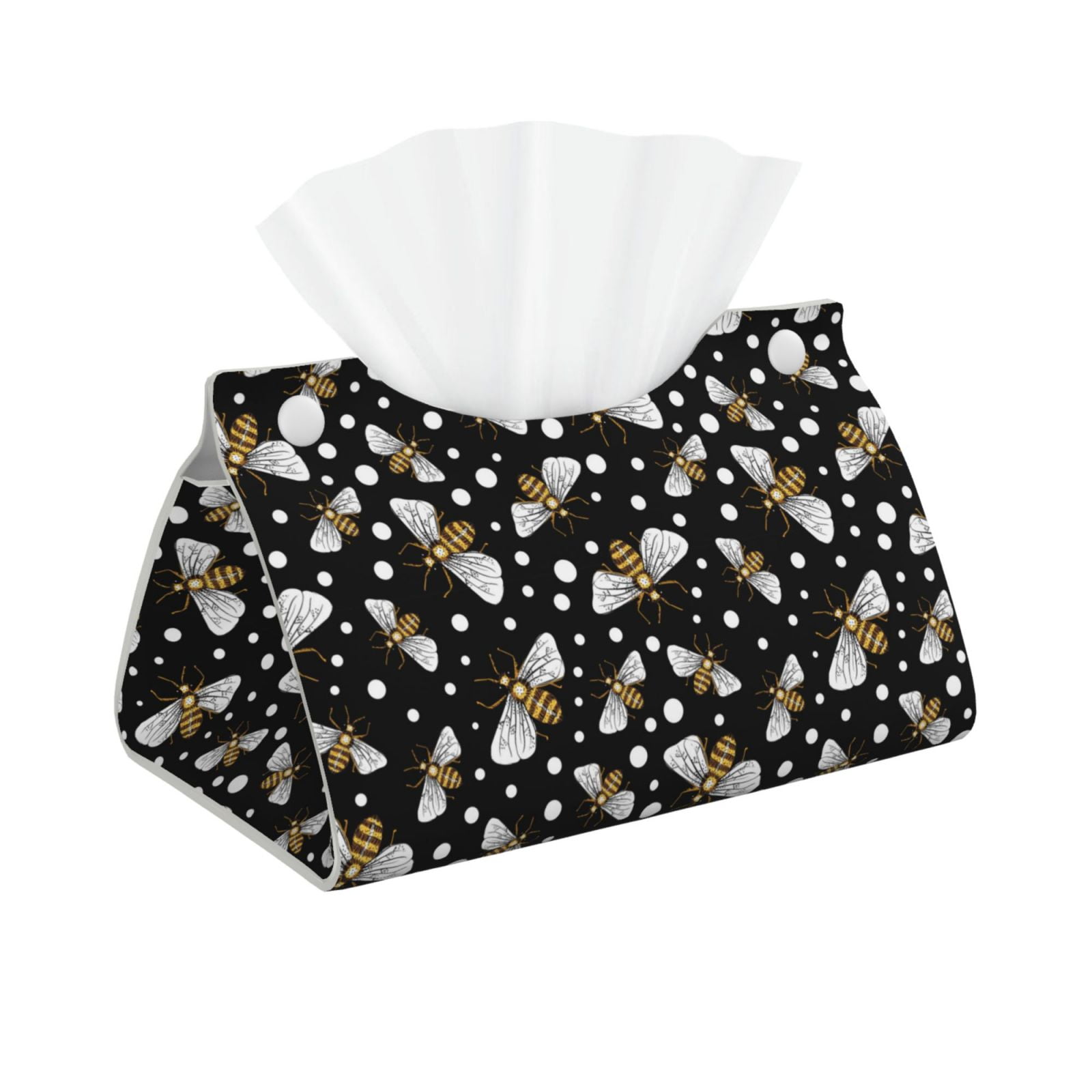 Leather Tissue Box Cover - Honey Bees at Night Long PVC Tissue Box ...
