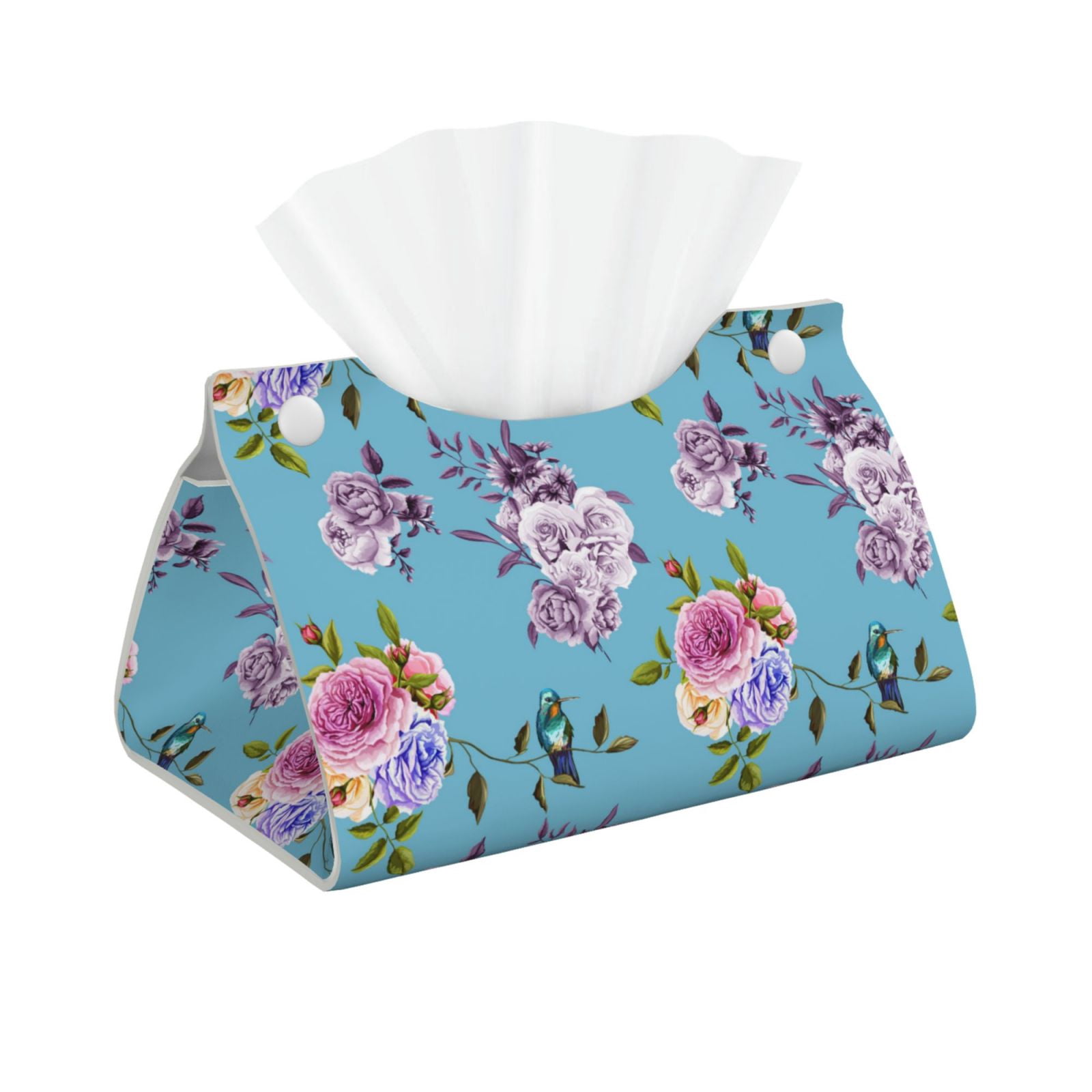Leather Tissue Box Cover - Hummingbird Carnation Long PVC Tissue Box ...