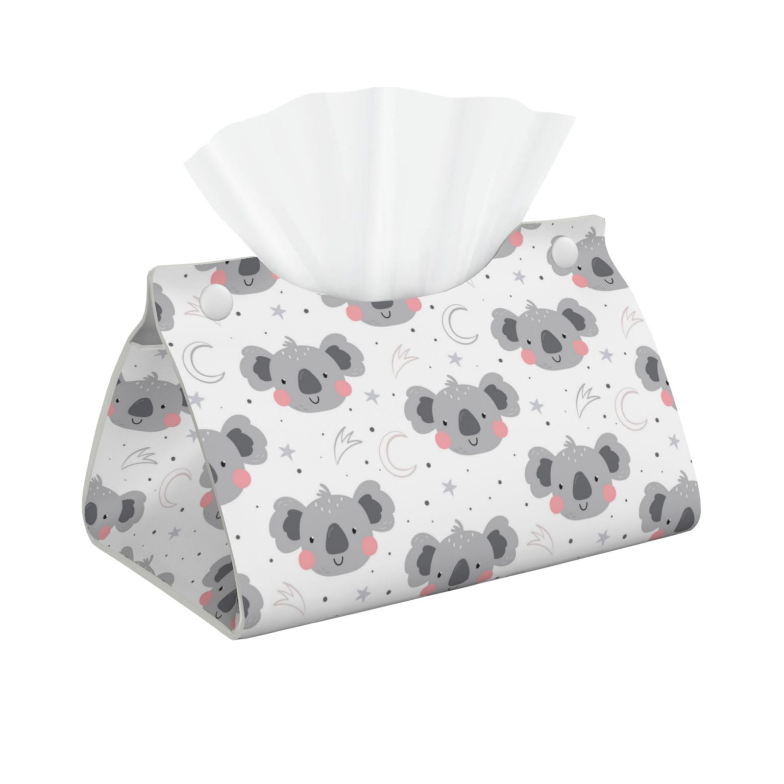 Leather Tissue Box Cover - Koala Moon Stars Long PVC Tissue Box Holder ...