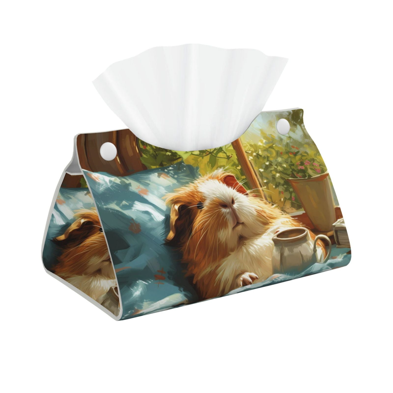 Leather Tissue Box Cover - Lazy Home Style Guinea Pig Long PVC Tissue ...