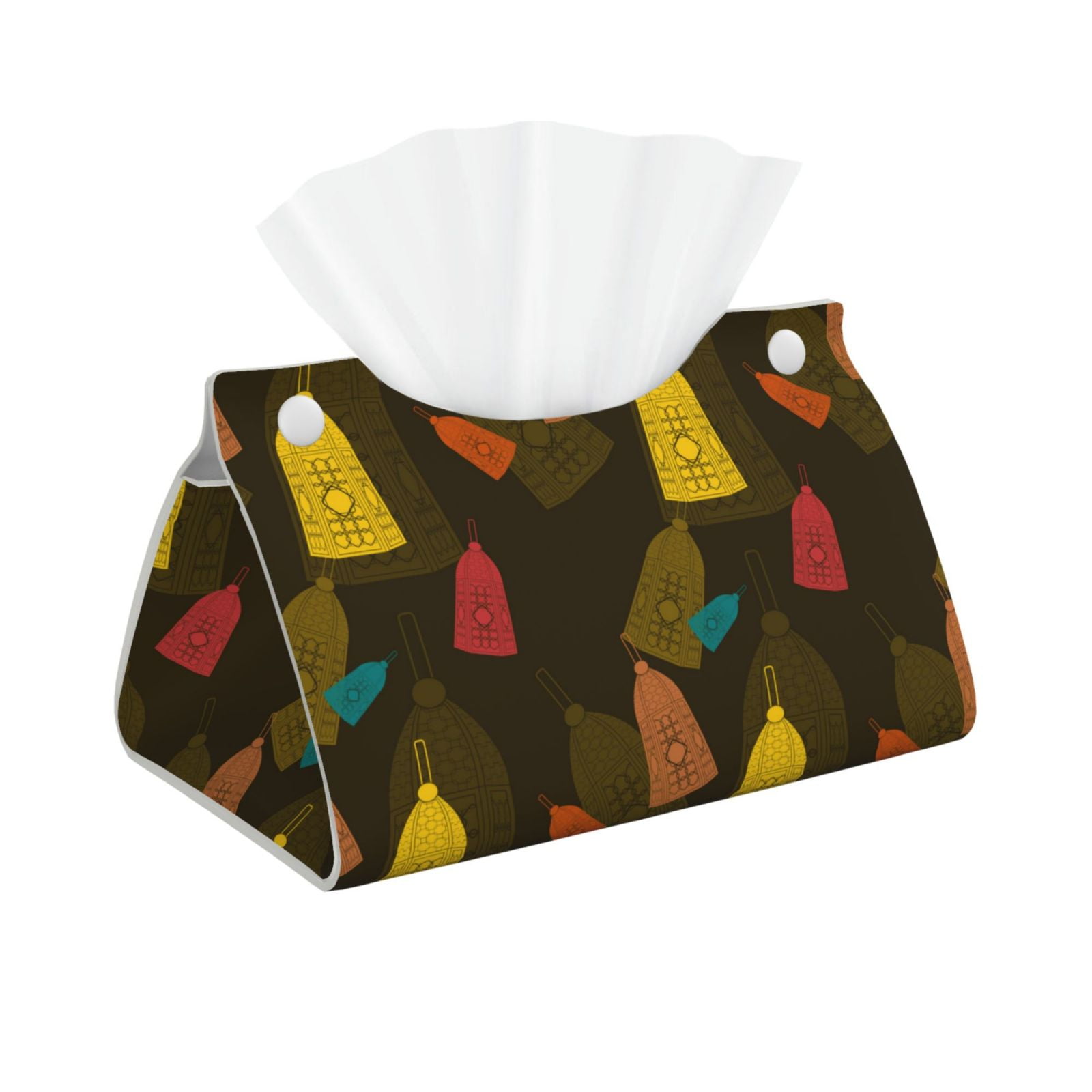 Leather Tissue Box Cover - Light Bulb Pattern vintageB Long PVC Tissue ...