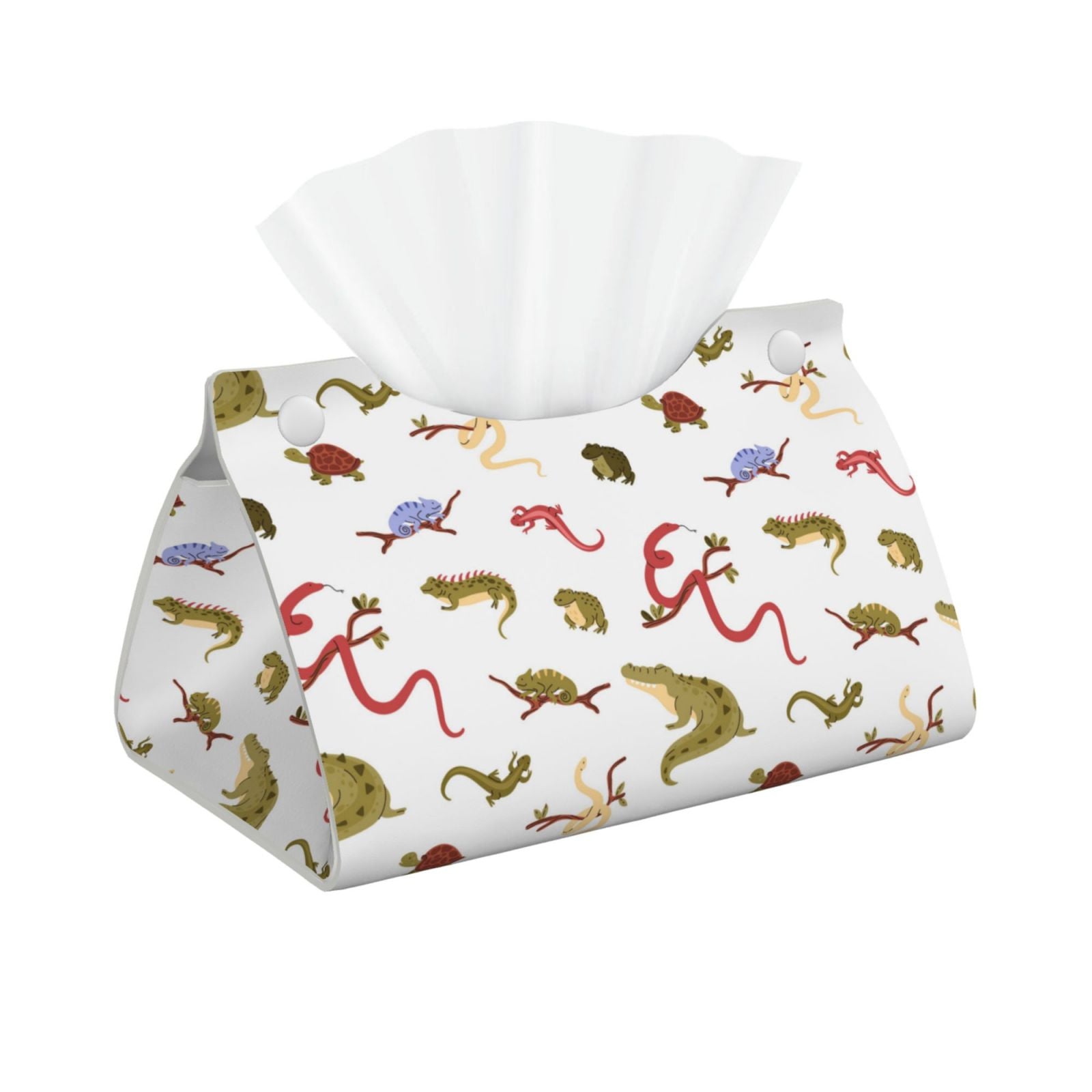 Leather Tissue Box Cover - Lizard Snake Turtle Crocodile_A Long PVC ...