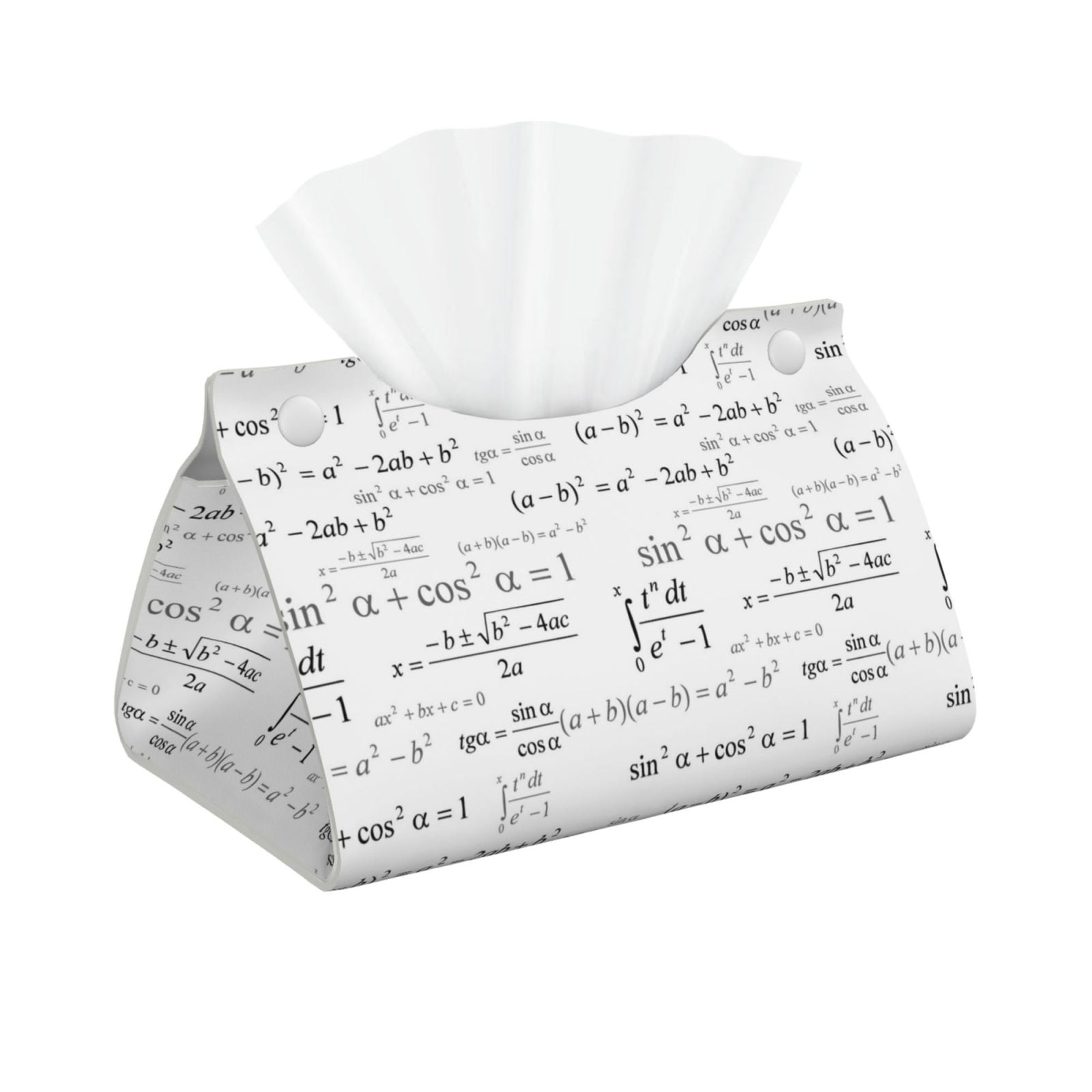Leather Tissue Box Cover - Math formula Print funny Long PVC Tissue Box ...