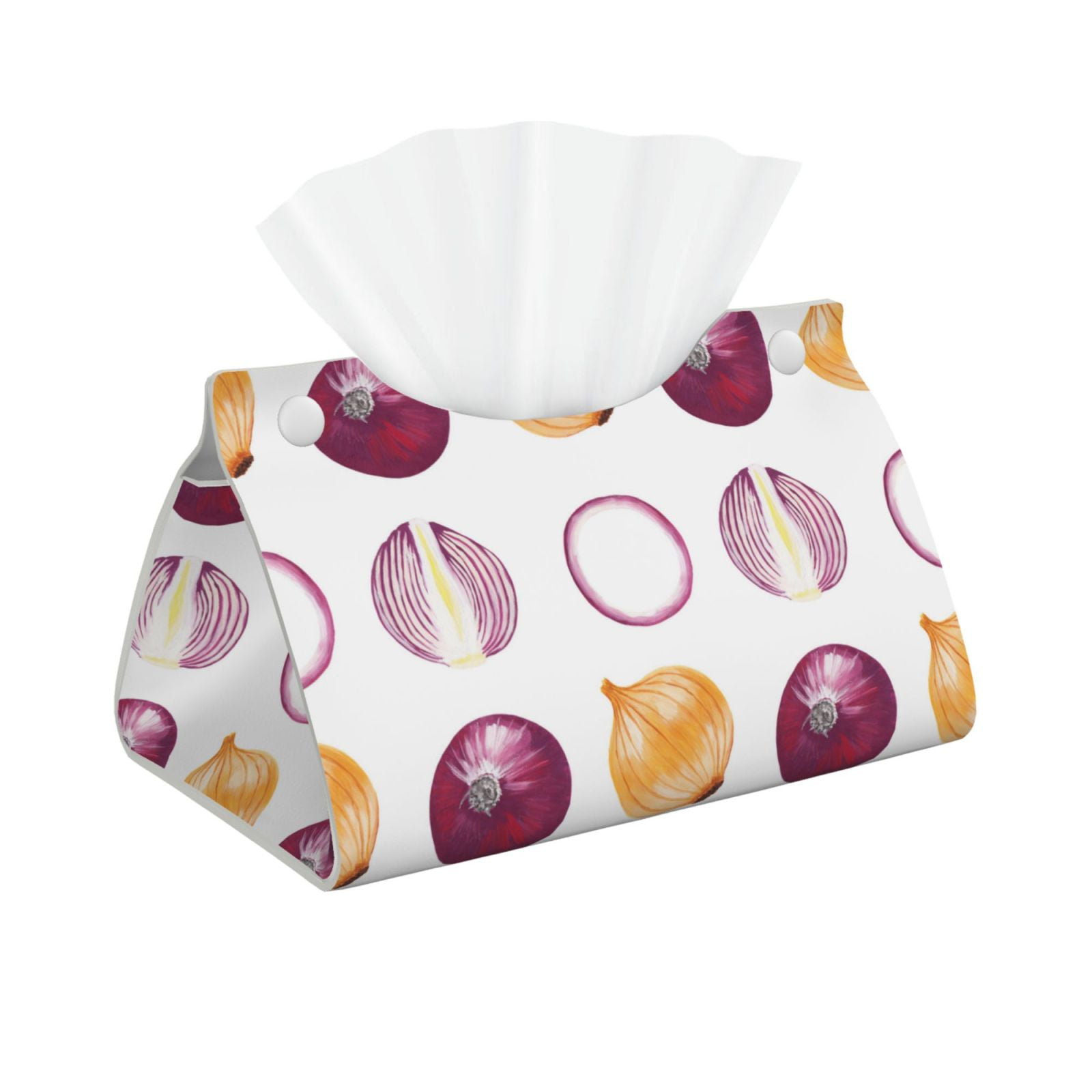 Leather Tissue Box Cover - Onion funny Long PVC Tissue Box Holder for ...