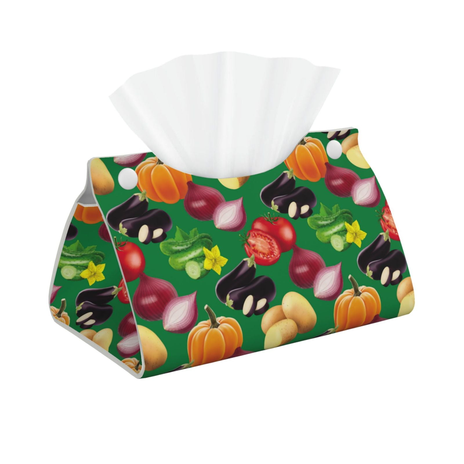 Leather Tissue Box Cover - Onion vegetable pumpkin Long PVC Tissue Box ...