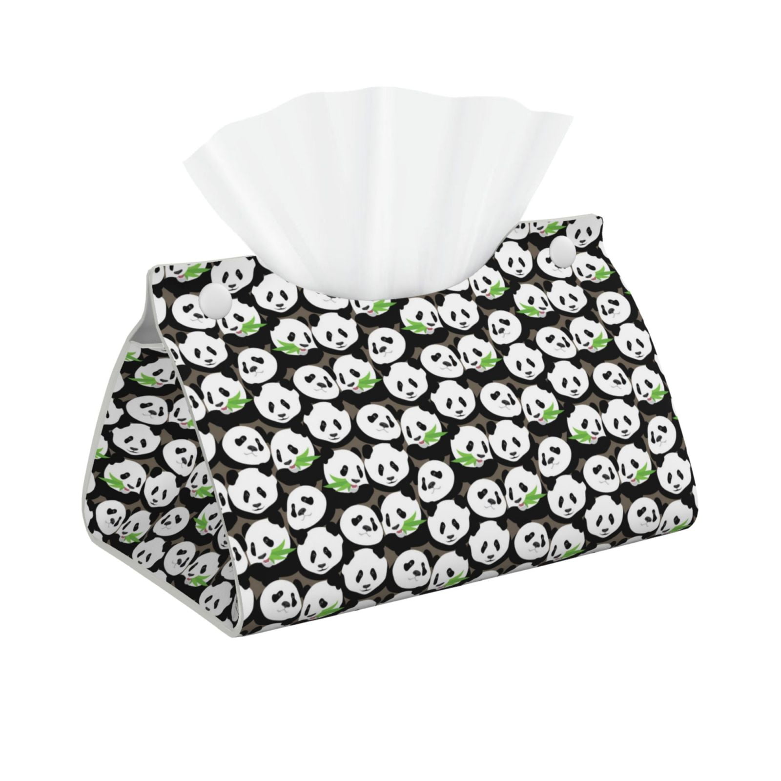 Leather Tissue Box Cover - Panda Bear Long PVC Tissue Box Holder for ...