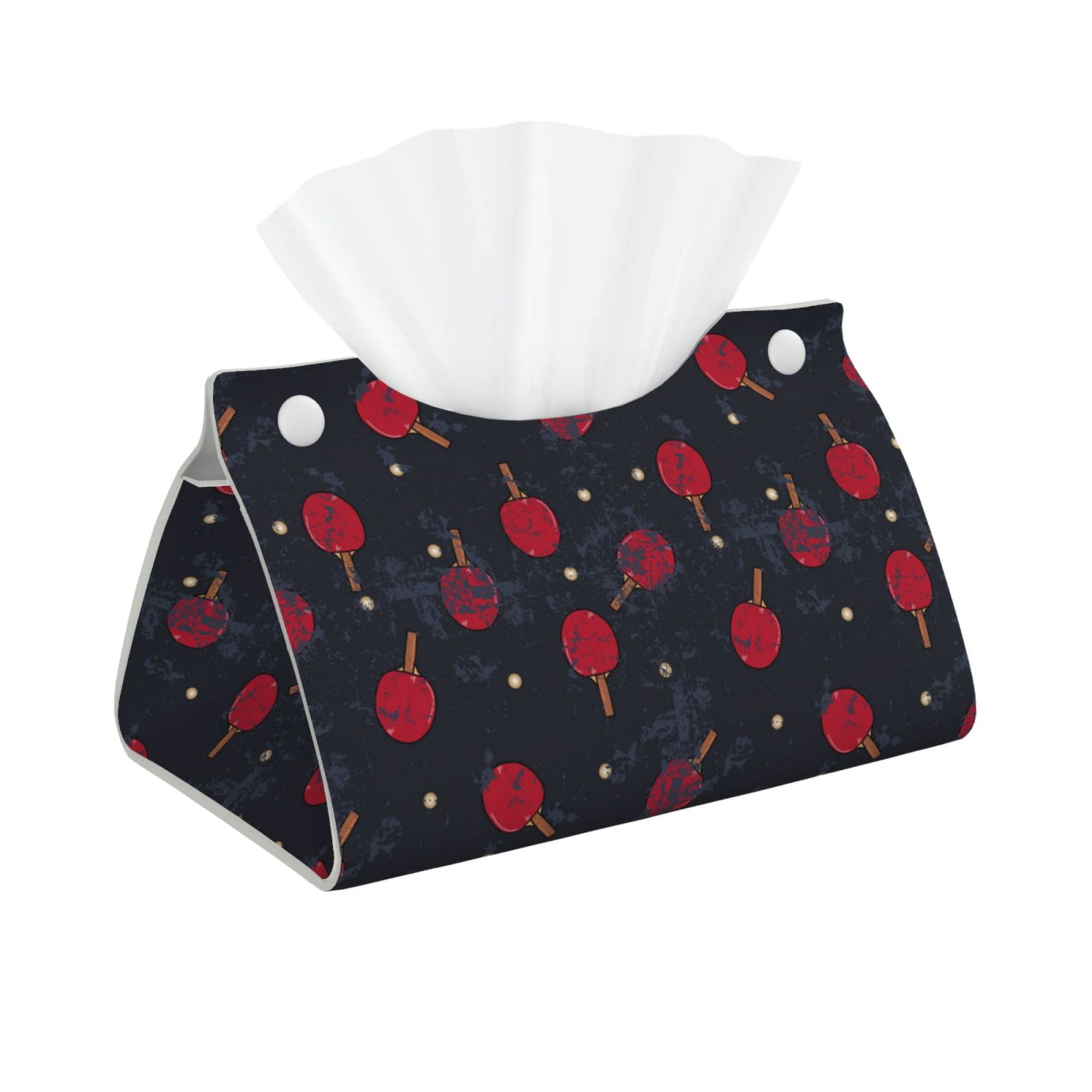 Leather Tissue Box Cover - Ping Pong Long PVC Tissue Box Holder for ...