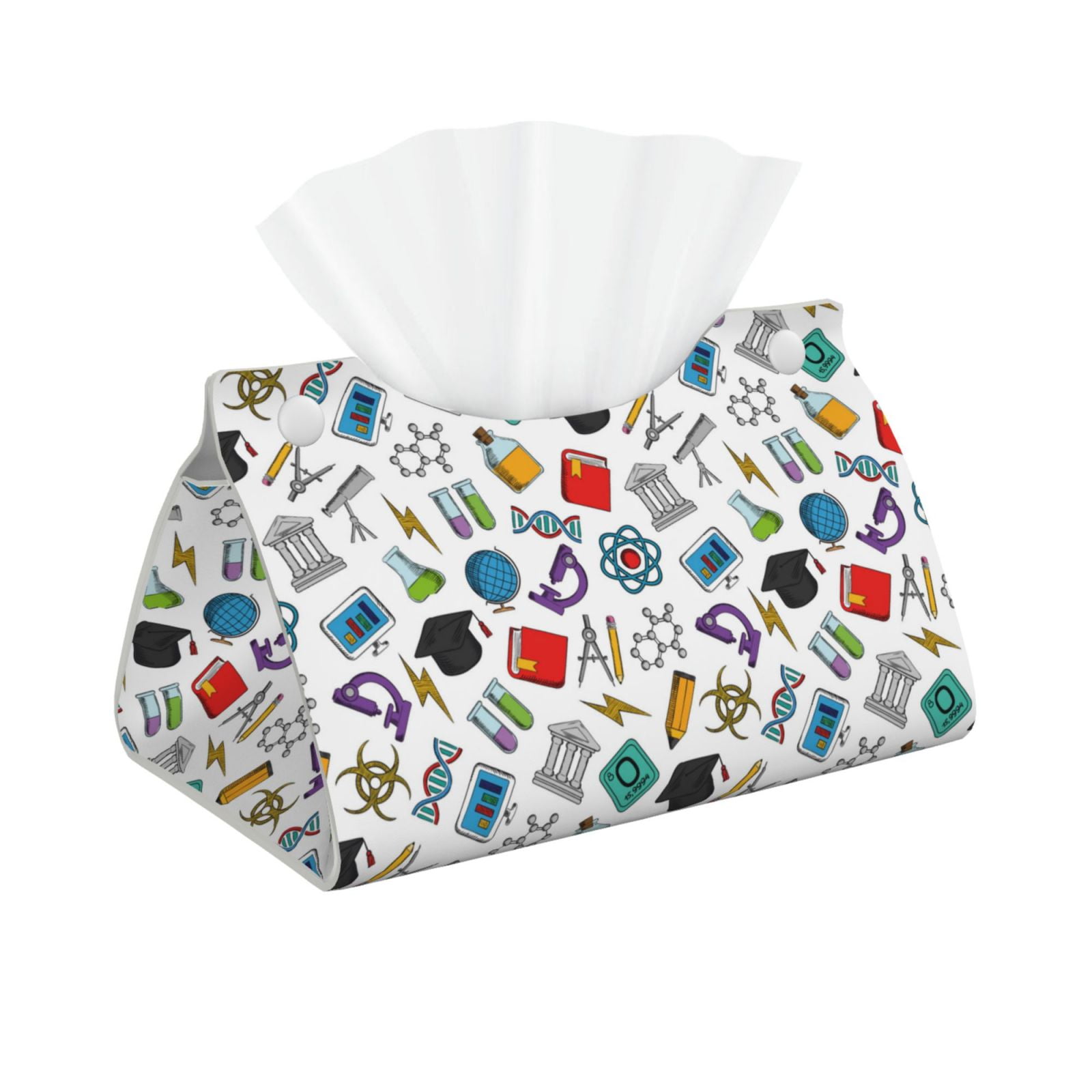 Leather Tissue Box Cover - School season Long PVC Tissue Box Holder for ...