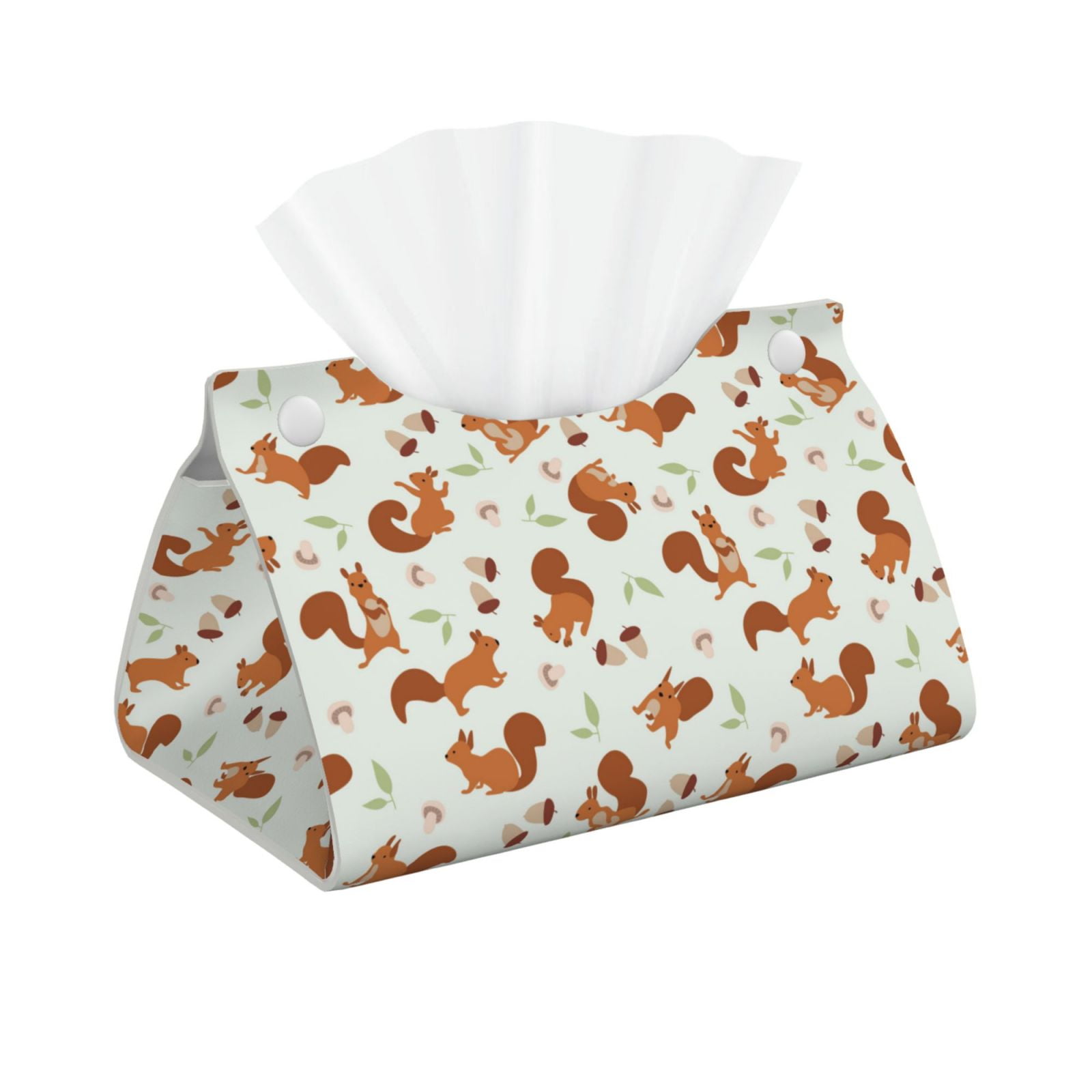 Leather Tissue Box Cover - Simple Cartoon Squirrel Cute Long PVC Tissue ...