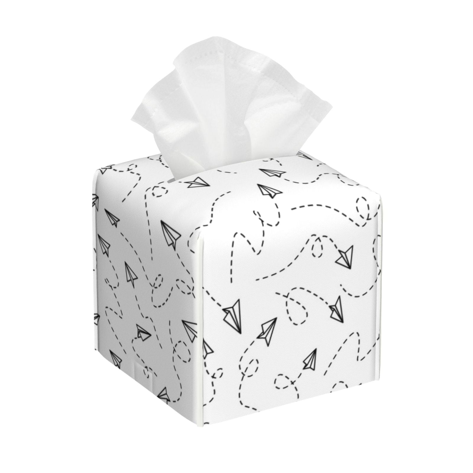 Leather Tissue Box Cover Square - Airplane Waterproof Tissue Box Holder ...