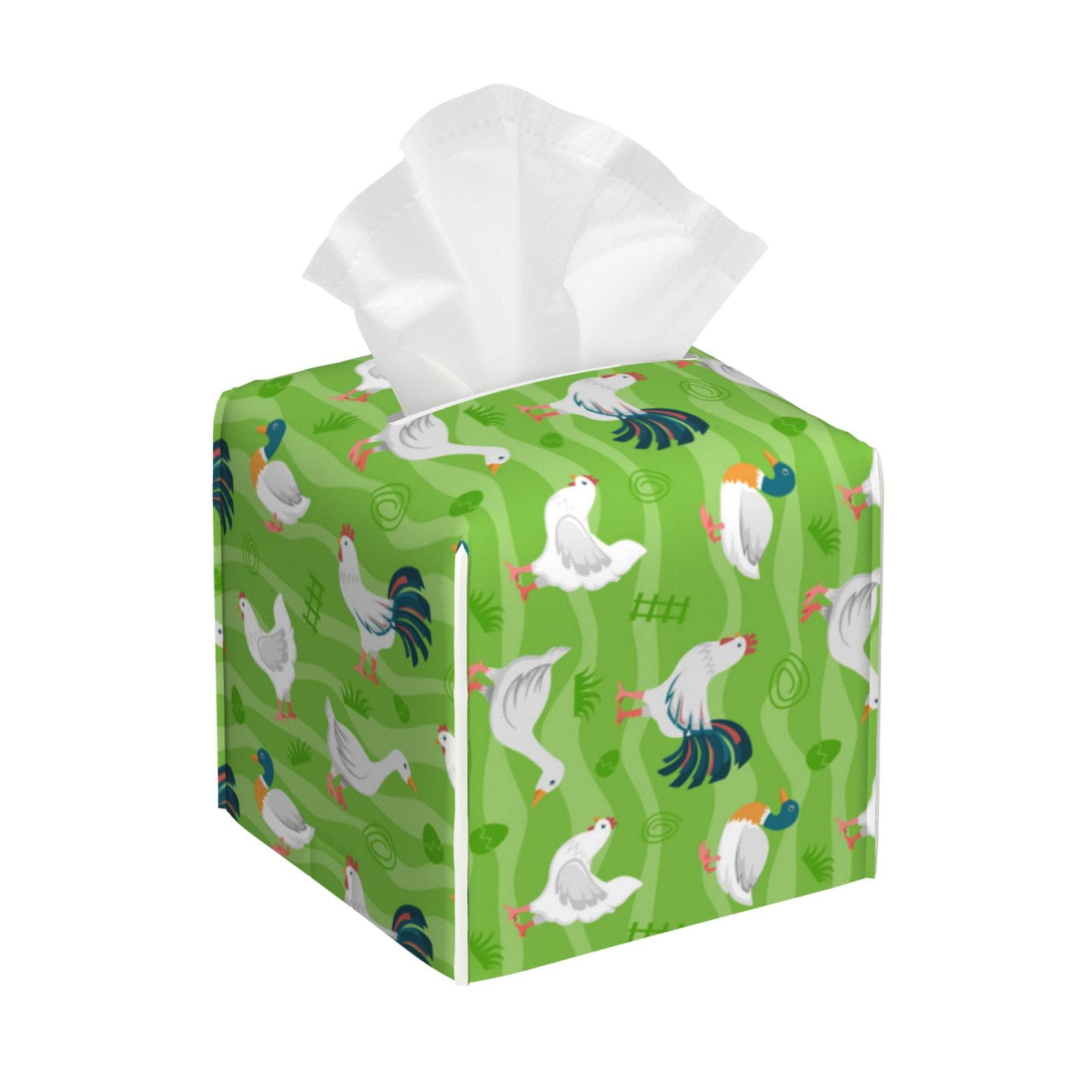 Leather Tissue Box Cover Square - Animal Farm Waterproof Tissue Box ...