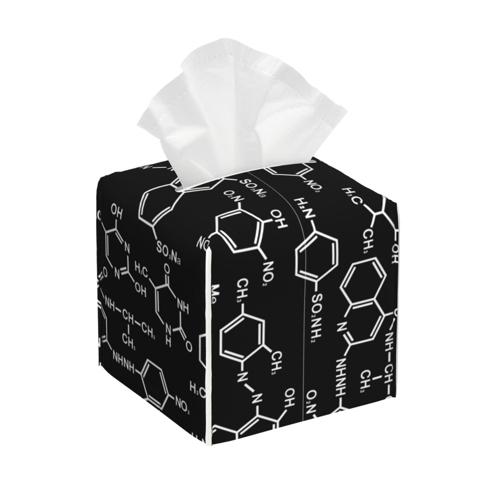 Leather Tissue Box Cover Square - Chemistry Formulas 1 Waterproof ...