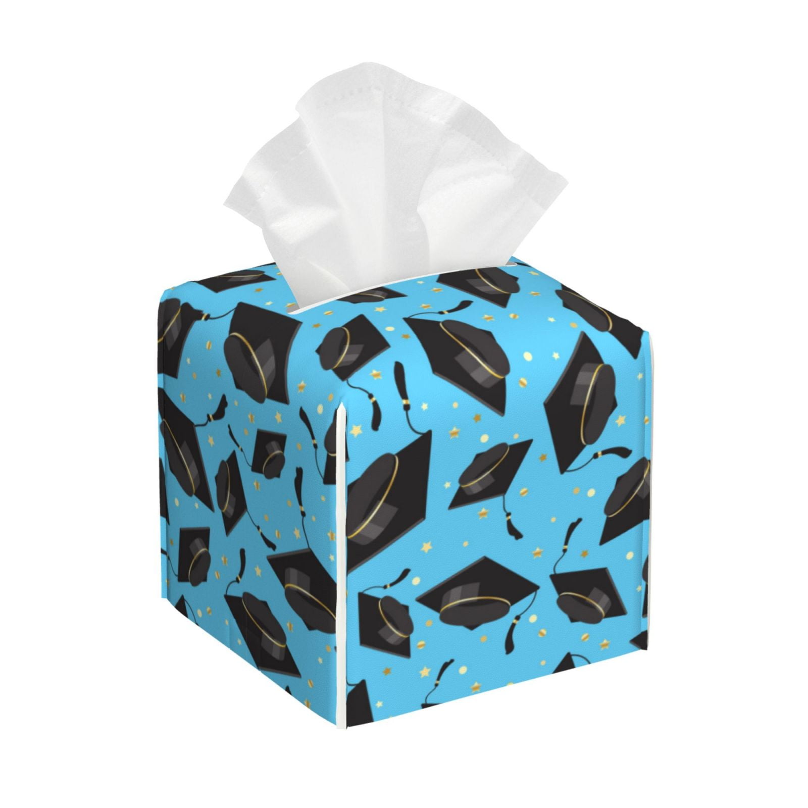 Leather Tissue Box Cover Square - Graduation Hats2 Waterproof Tissue ...