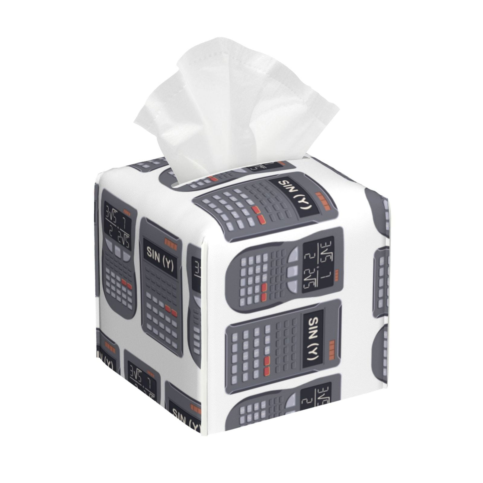 Leather Tissue Box Cover Square - Math calculator equation Prin ...