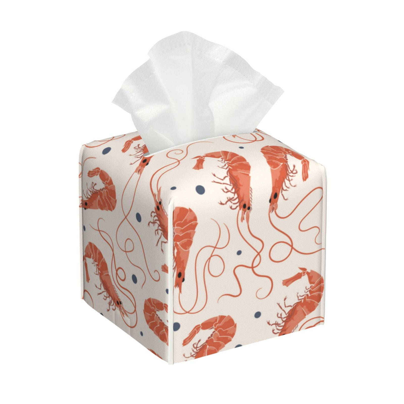 Leather Tissue Box Cover Square - Shrimp No.9032 Waterproof Tissue Box ...