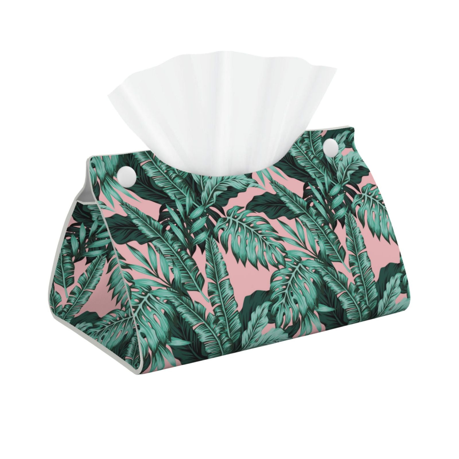 Leather Tissue Box Cover - Summer Green Tree Long PVC Tissue Box Holder ...