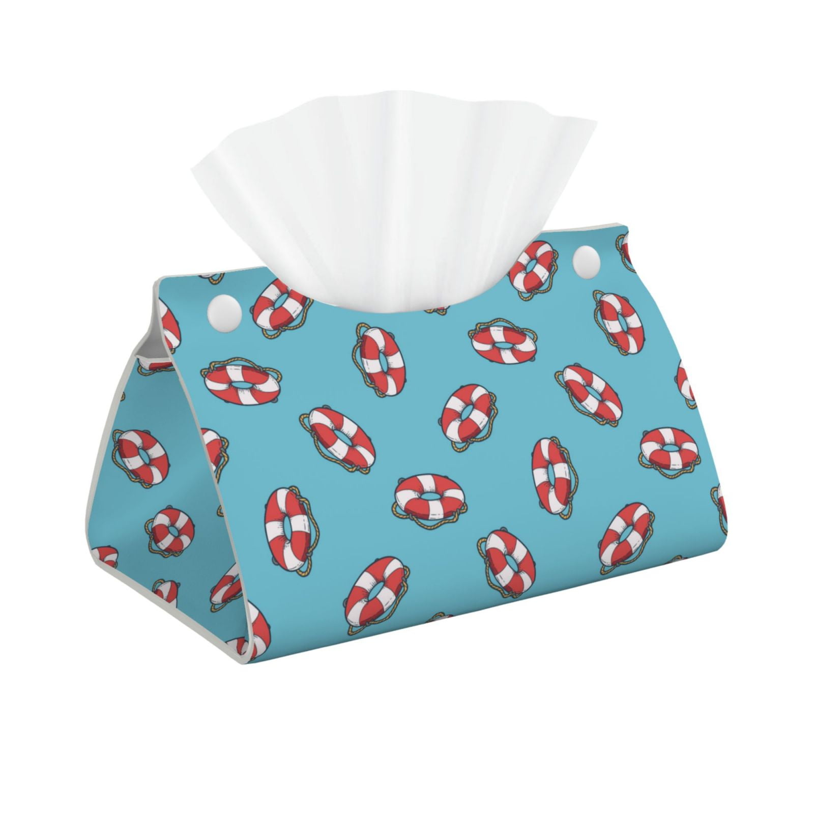 Leather Tissue Box Cover - Swimming Ring Red Long PVC Tissue Box Holder ...