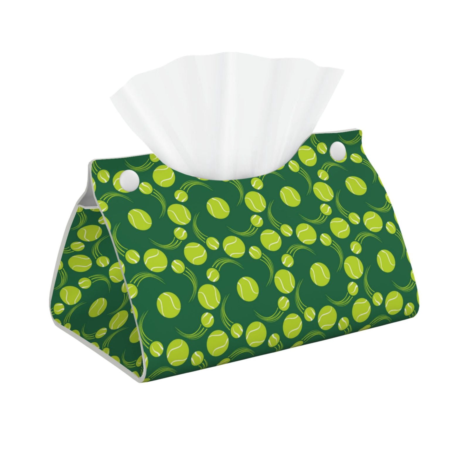 Leather Tissue Box Cover - Tennis Balls Long PVC Tissue Box Holder for ...
