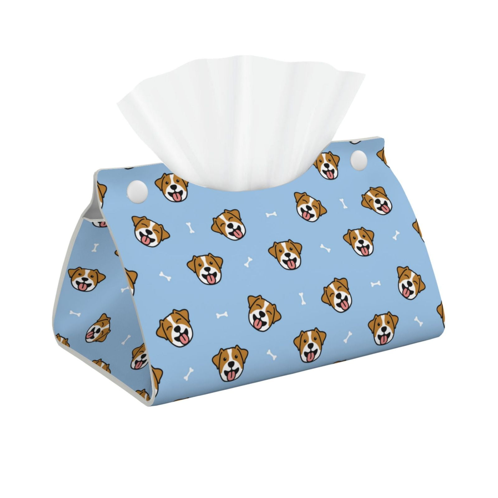 Leather Tissue Box Cover - Terrier Long PVC Tissue Box Holder for ...