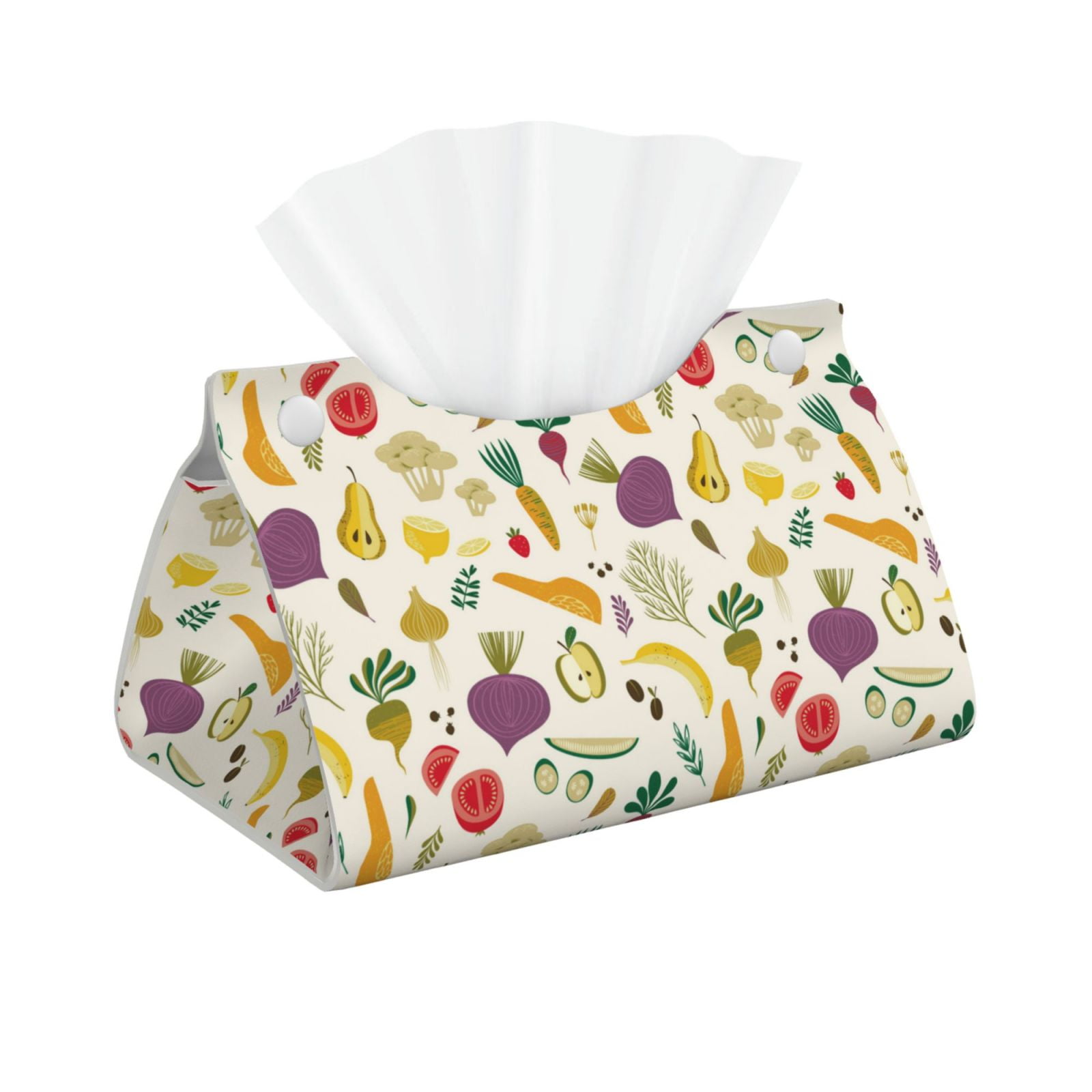 Leather Tissue Box Cover - Vegetable Long PVC Tissue Box Holder for ...