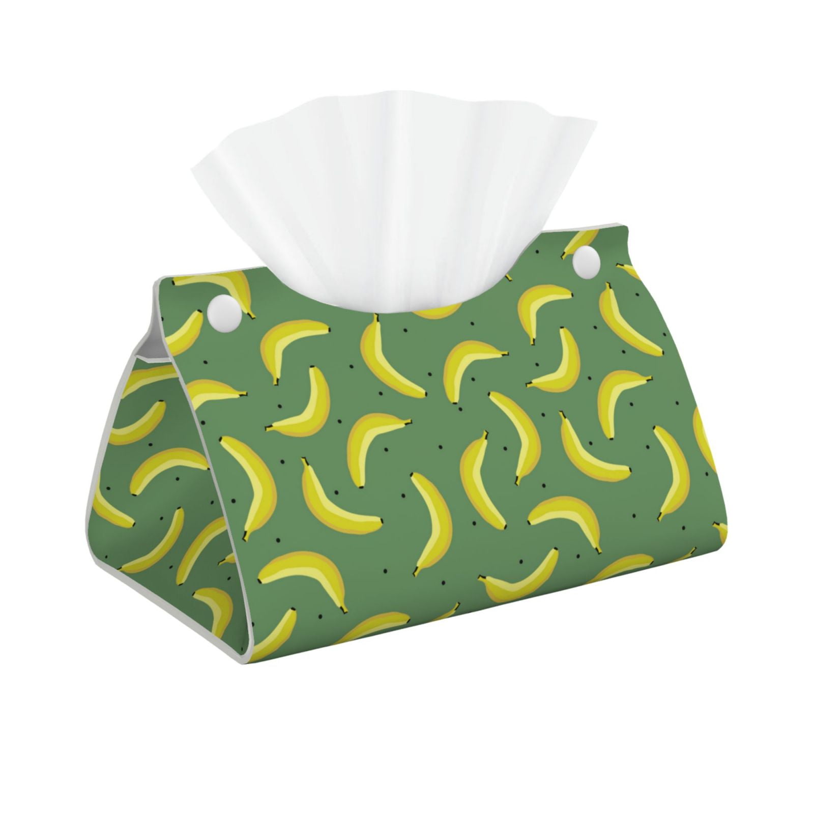 Leather Tissue Box Cover - Yellow ripe bananas Long PVC Tissue Box ...