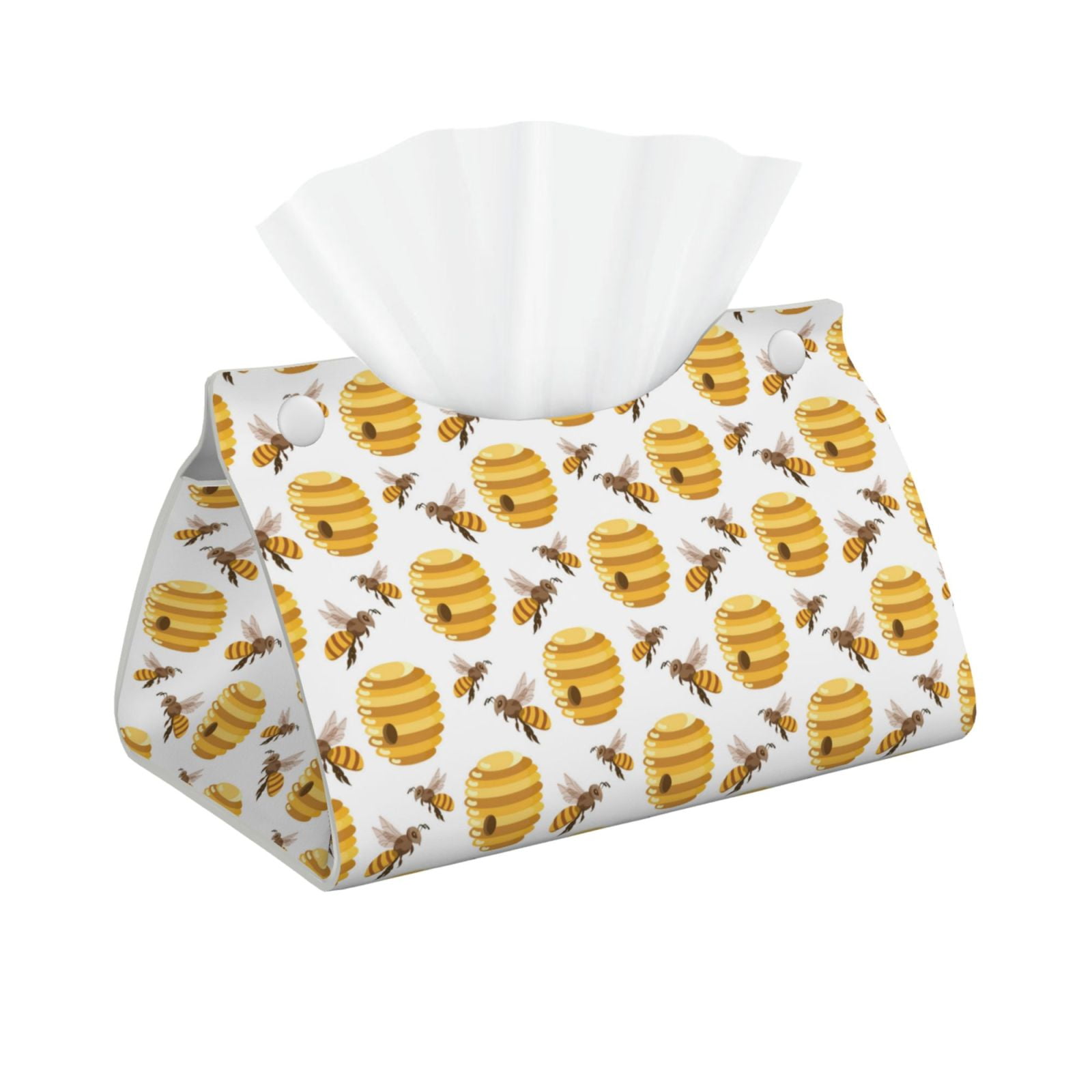 Leather Tissue Box Cover - beehives honey bees cute Long PVC Tissue Box ...