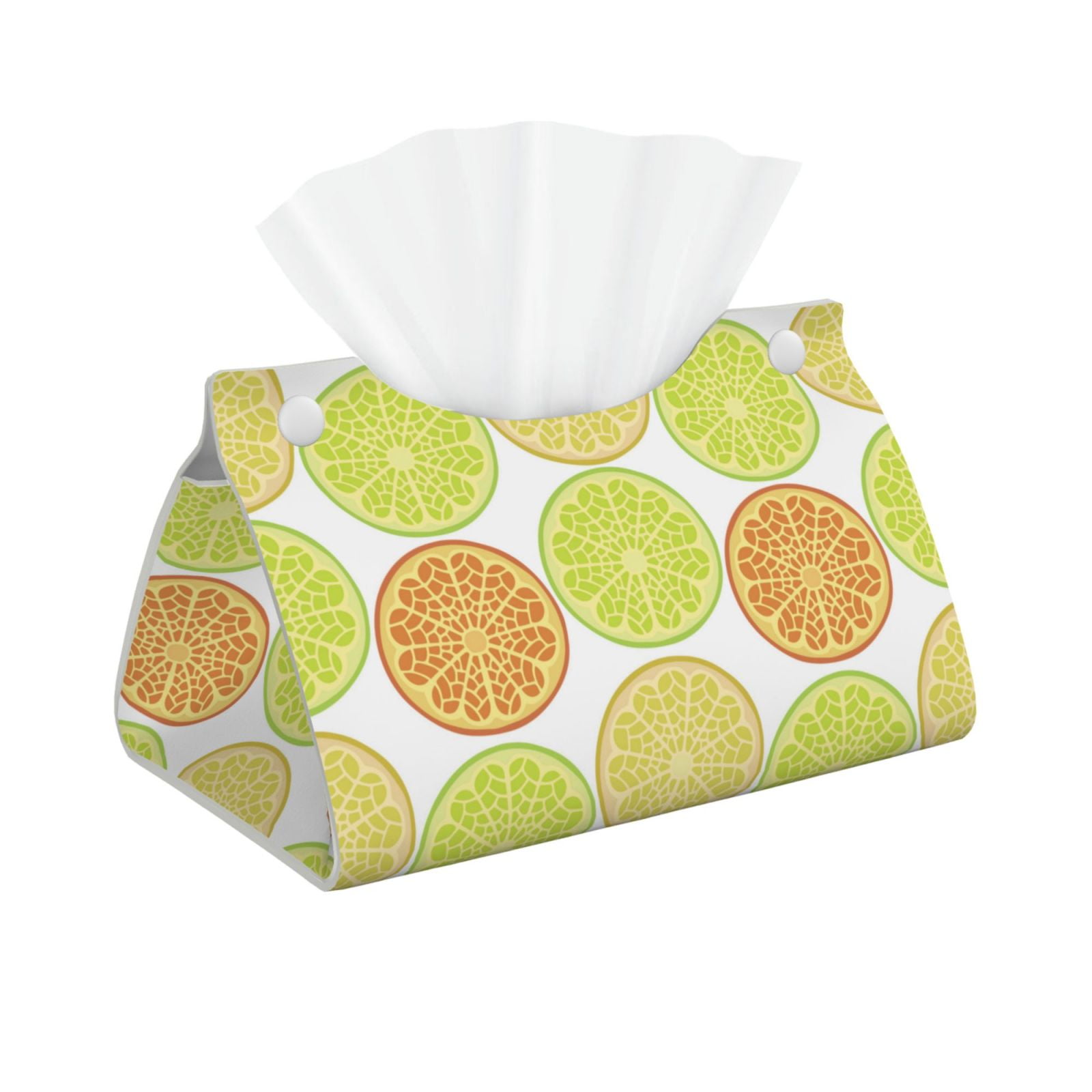Leather Tissue Box Cover - cartoon Lemon Long PVC Tissue Box Holder for ...